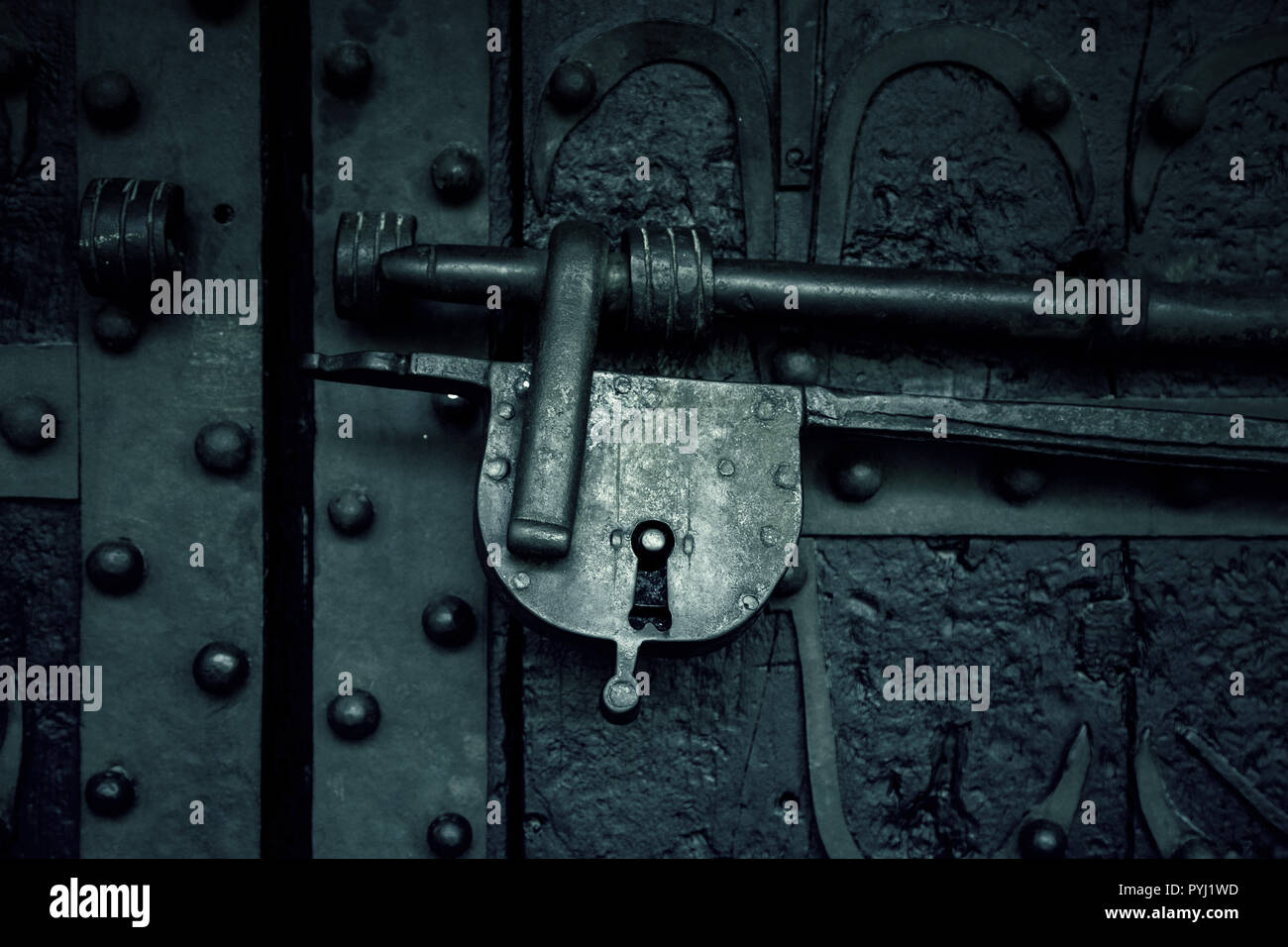 Old security padlock, protection detail, lock Stock Photo - Alamy