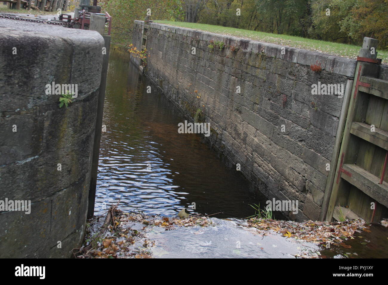 Battery Creek Lock on James River, VA , USA (built 1848 Stock Photo - Alamy
