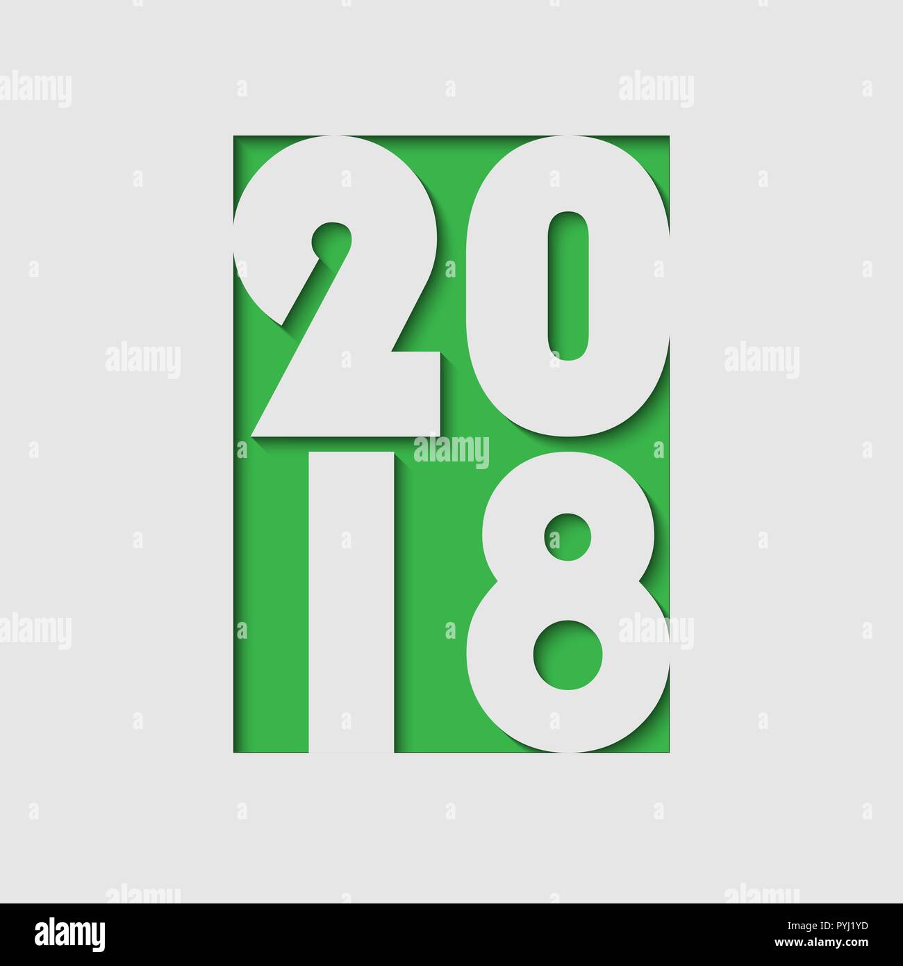 Happy new year 2018 vector background. Vector brochure design template ...