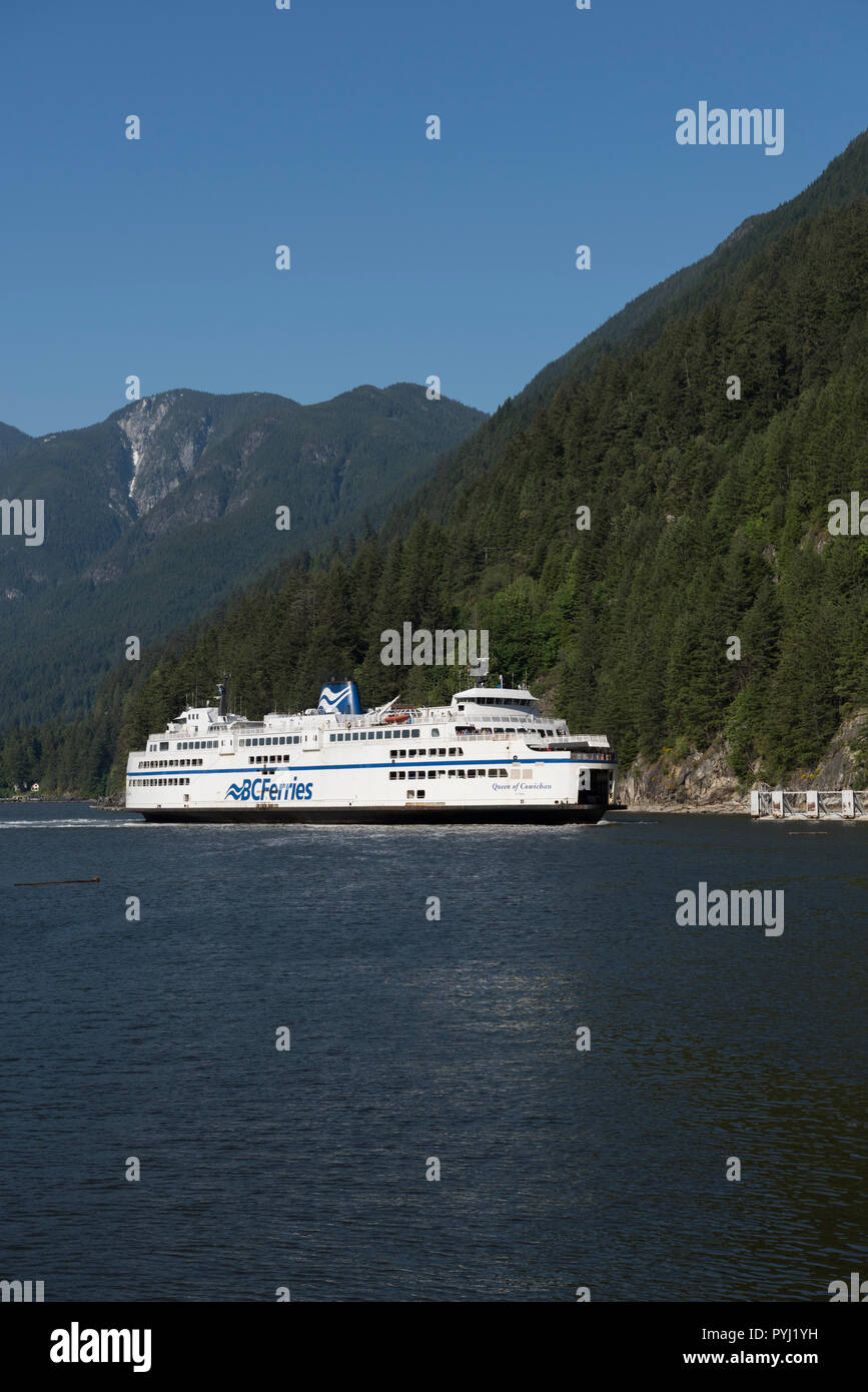 The BC Ferries car and passenger ferry from Vancouver Island arriving ...