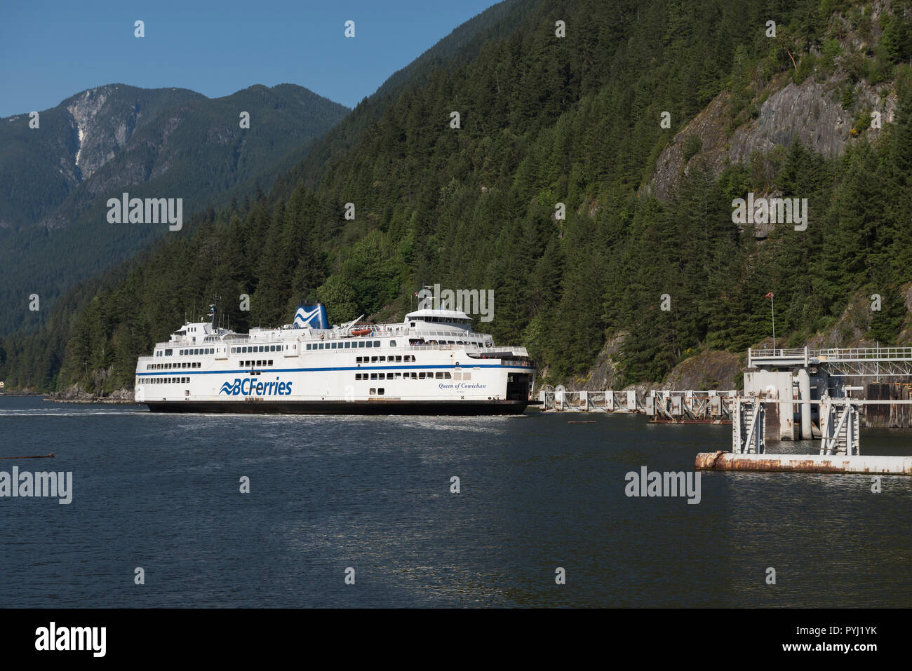 The BC Ferries car and passenger ferry from Vancouver Island arriving ...