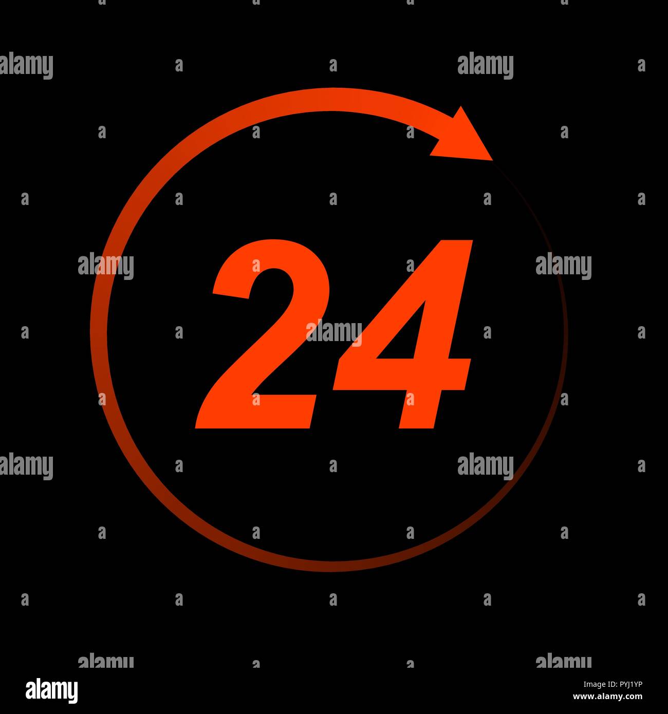 twenty four hour icon, Vector Stock Vector Image & Art - Alamy