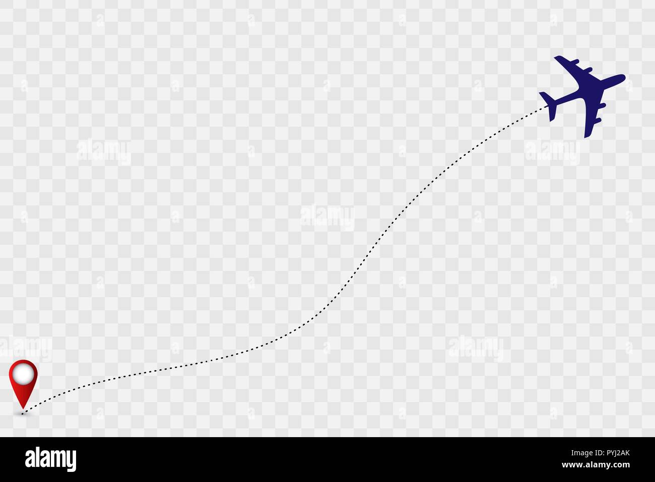 map with plane track. Vector illustration Stock Vector Image & Art - Alamy