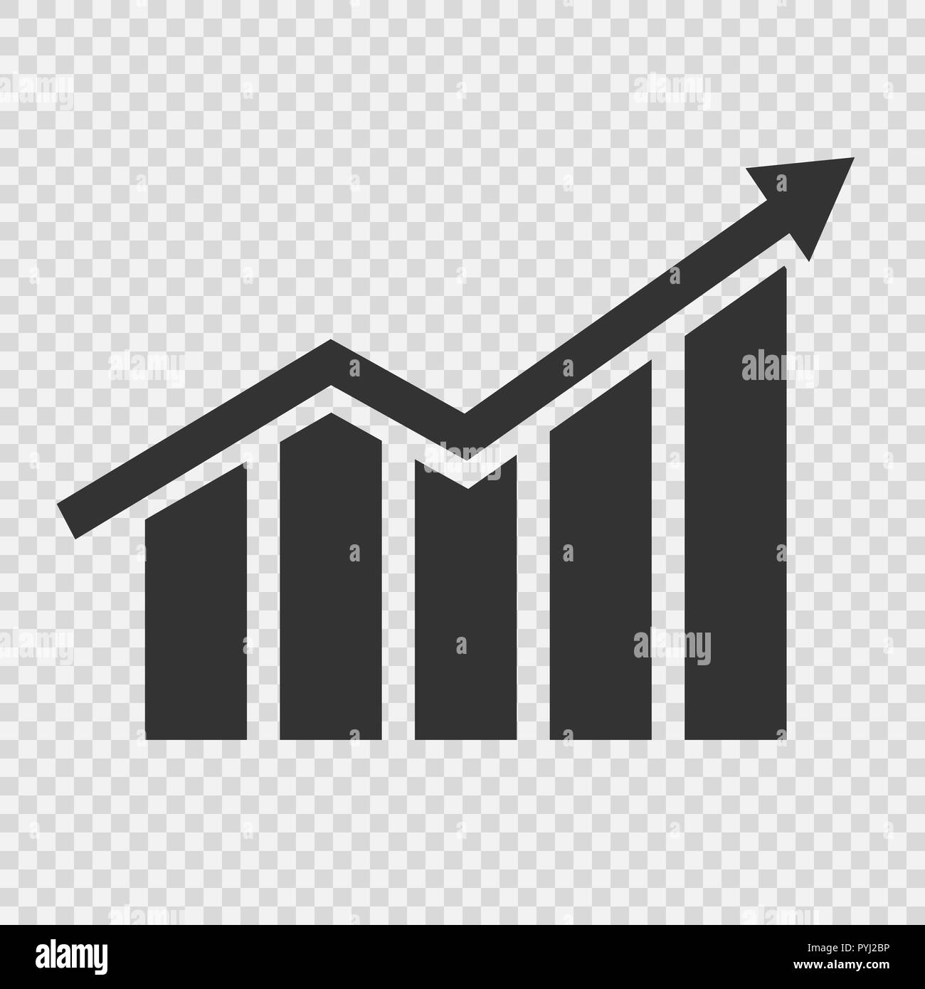 Growing graphic icon. Vector illustration Stock Vector Image & Art - Alamy