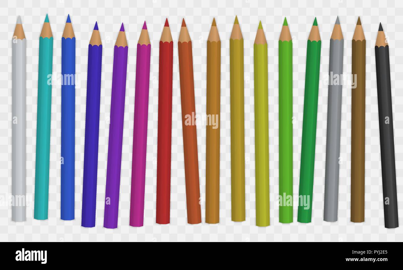 Set of color pencil, Vector illustration Stock Vector Image & Art - Alamy