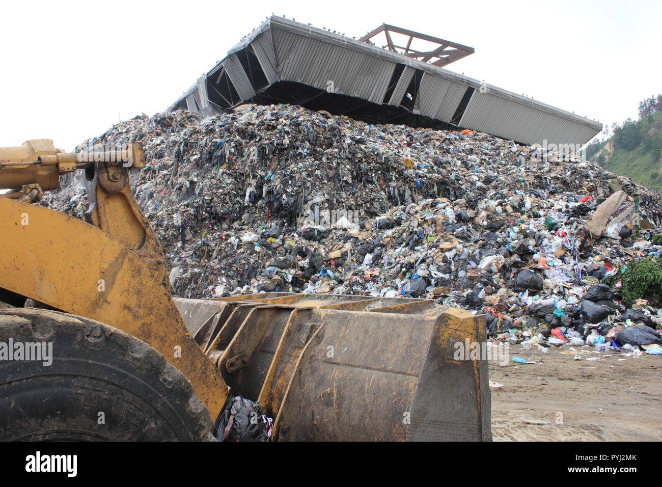 Garbage at collapsed waste plant contamination concept Stock Photo - Alamy