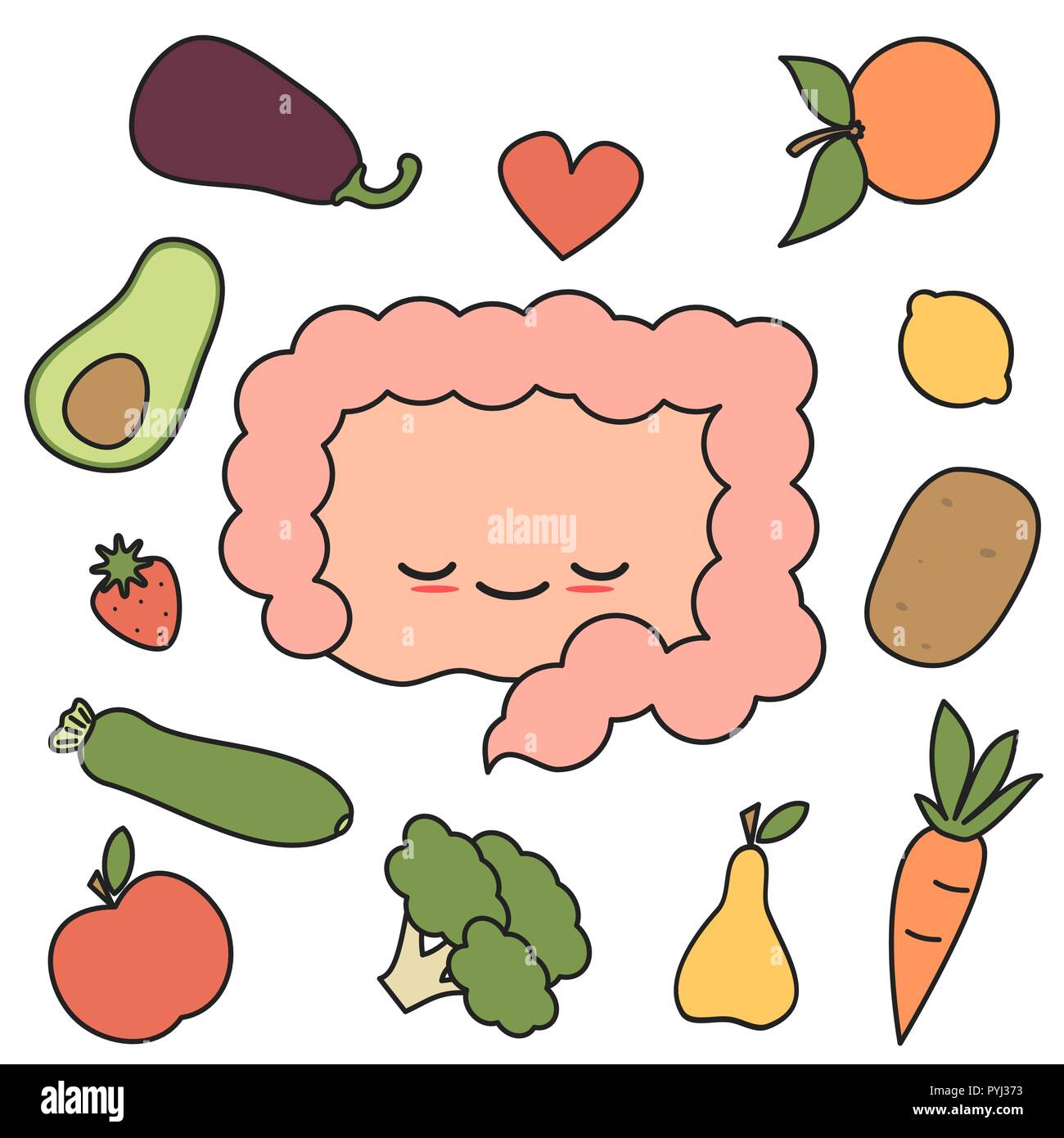 Cute Healthy Food Cartoons