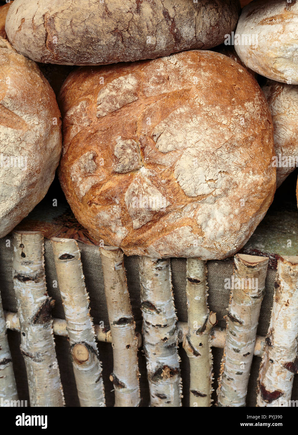 The loaf of rustic bread traditionally roasted Stock Photo - Alamy