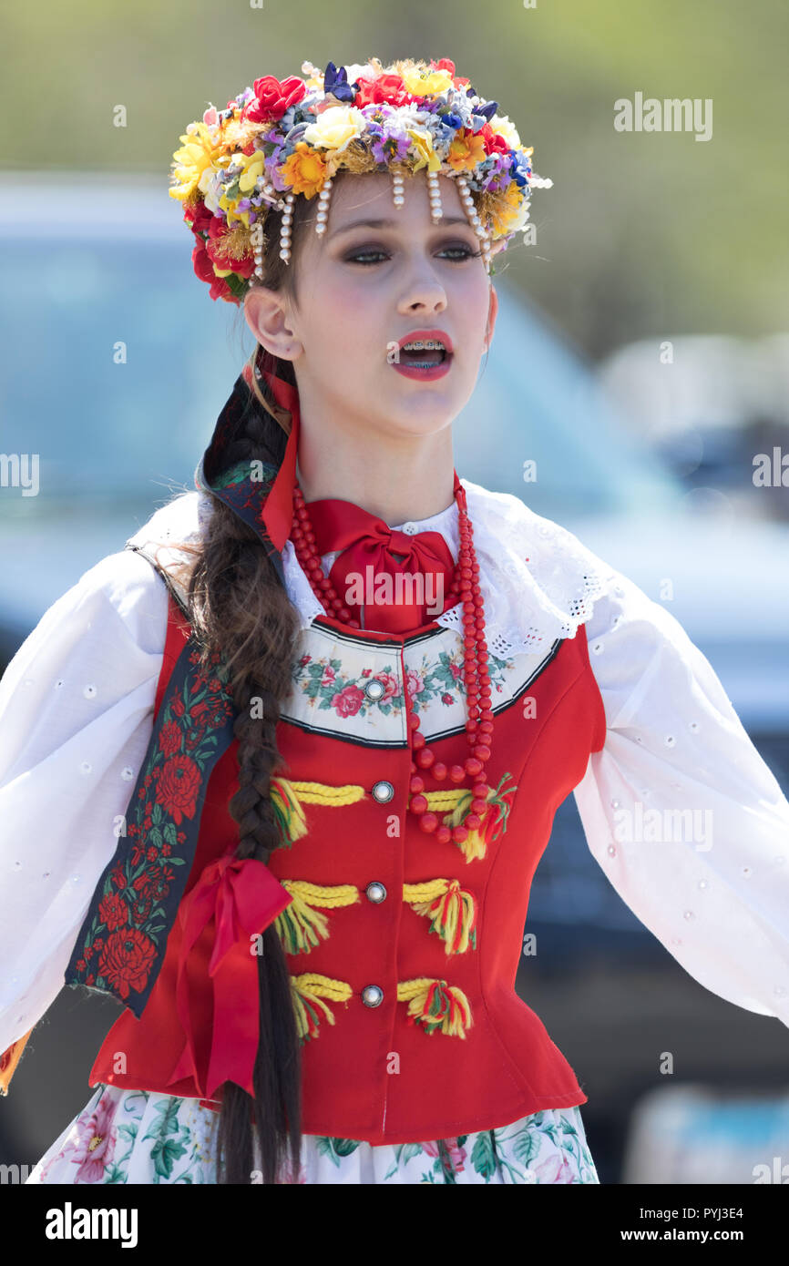 Chicago, Illinois, USA - May 5, 2018: The Polish Constitution Day ...