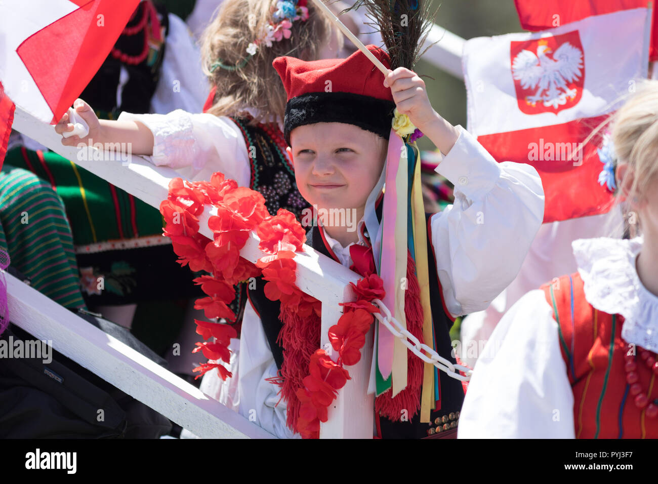 Chicago, Illinois, USA - May 5, 2018: The Polish Constitution Day ...