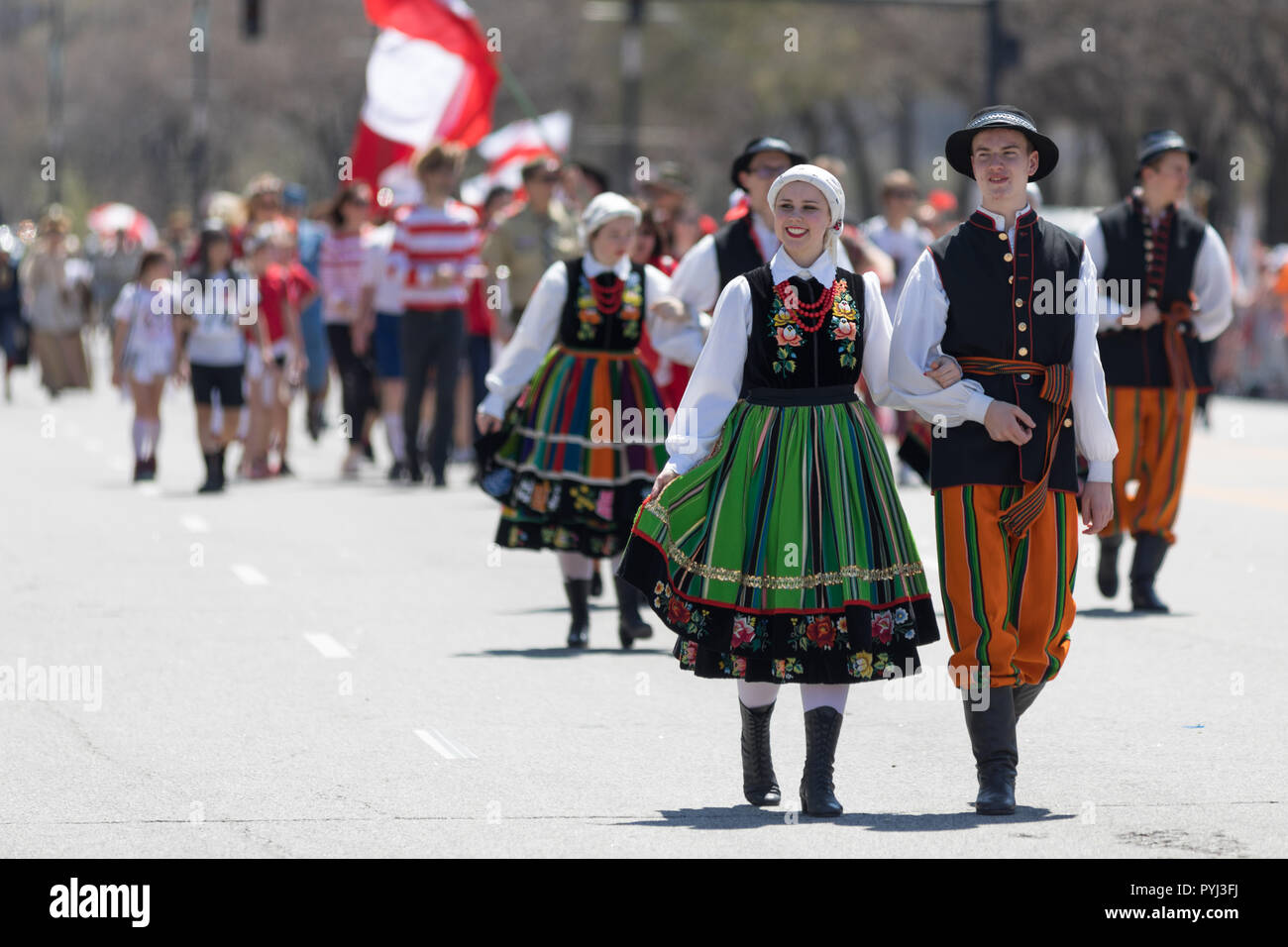 Chicago polish parade hi-res stock photography and images - Alamy