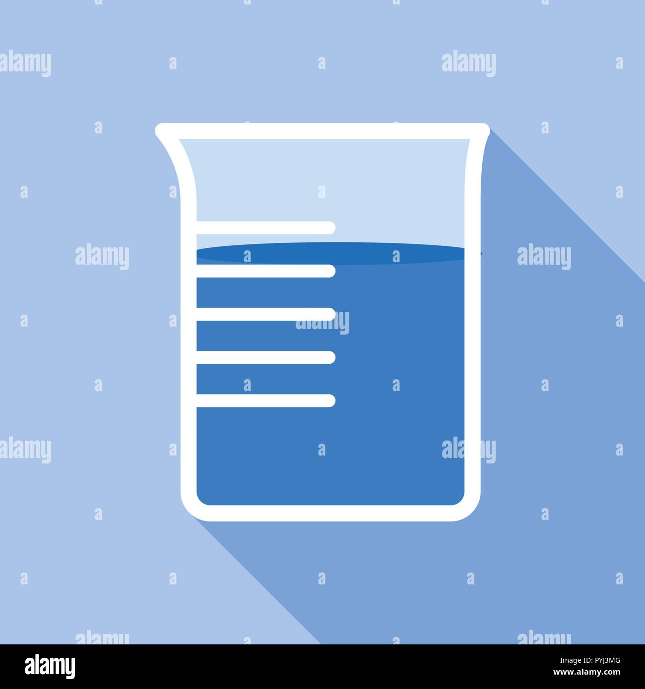 Beaker icon, flat style Stock Vector Image & Art - Alamy