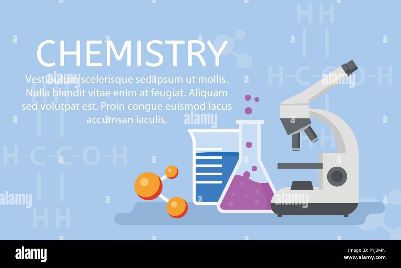 Chemistry lab concept background, flat style Stock Vector Image & Art ...