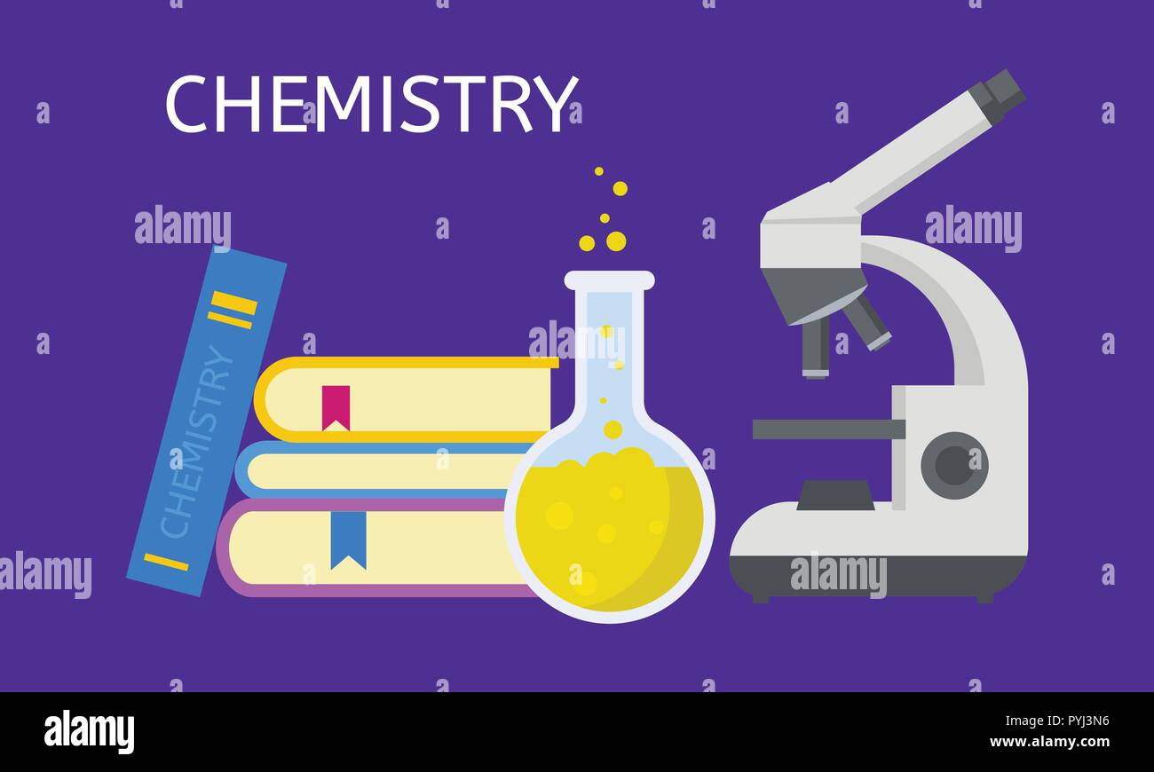 Study chemistry concept background, flat style Stock Vector Image & Art ...