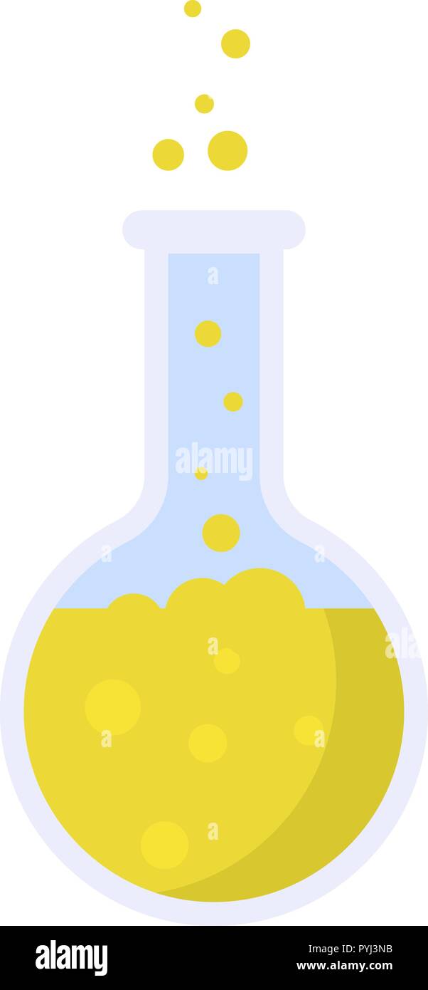 Test tube yellow solution Stock Vector Images - Alamy