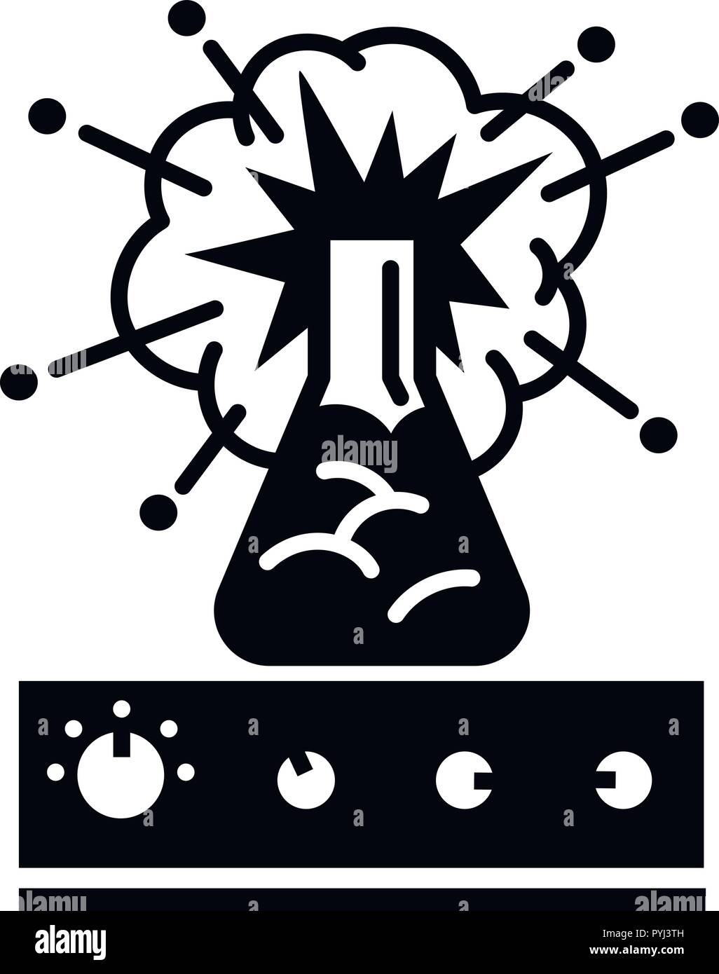 Chemistry experiment explosion Stock Vector Images - Alamy