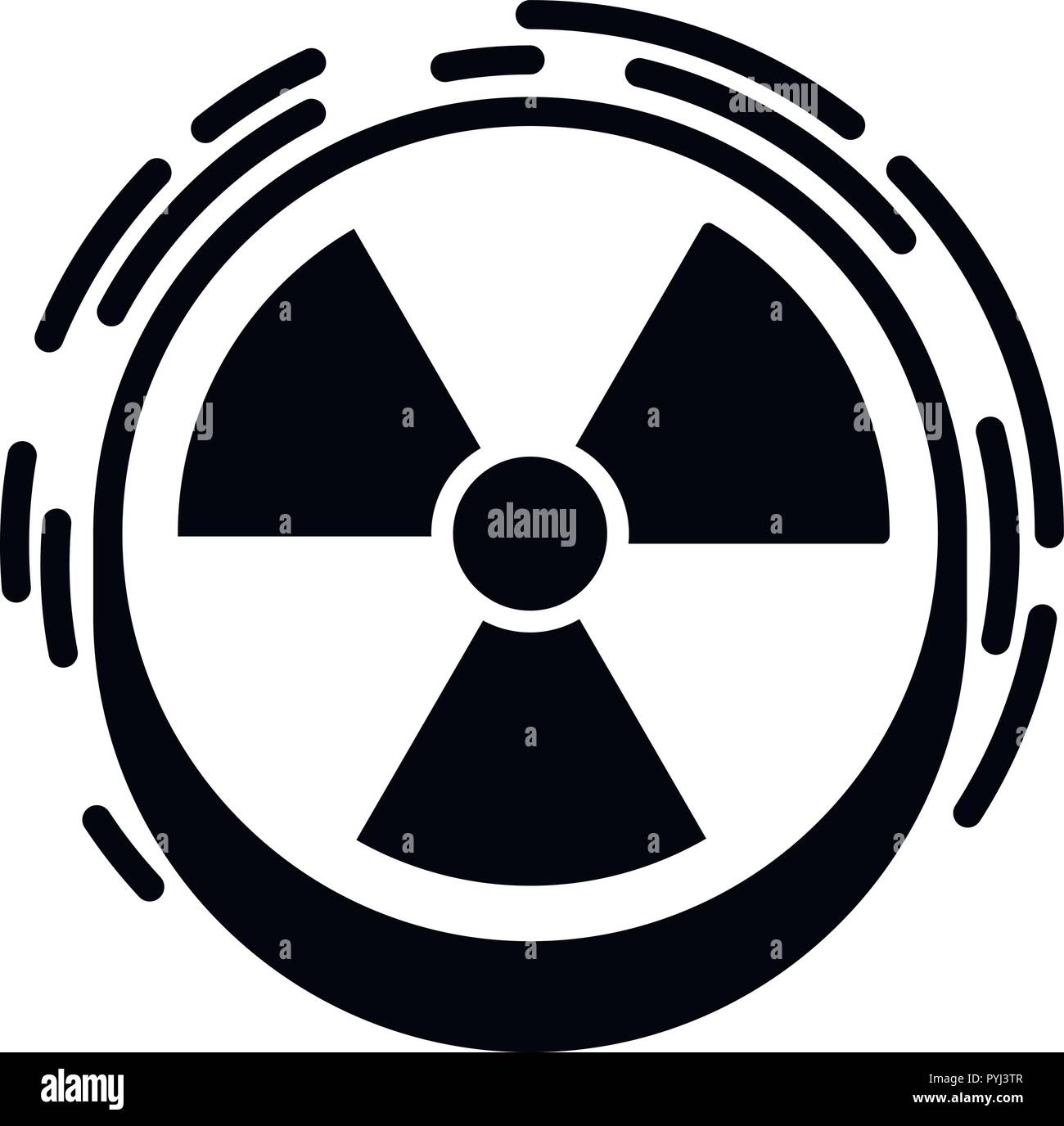 Radiation sign icon, simple style Stock Vector Image & Art - Alamy