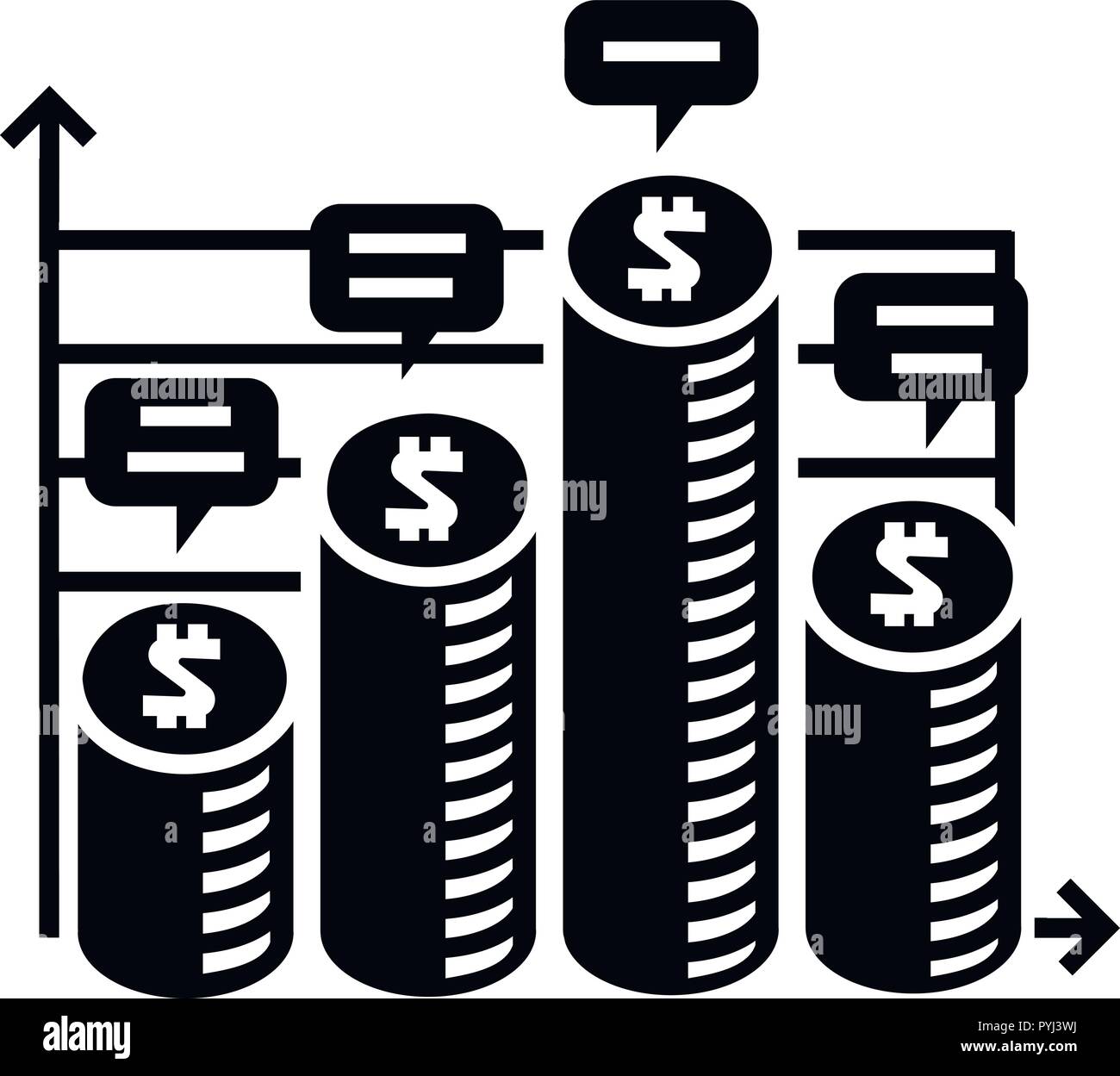Coin money chart icon, simple style Stock Vector Image & Art - Alamy