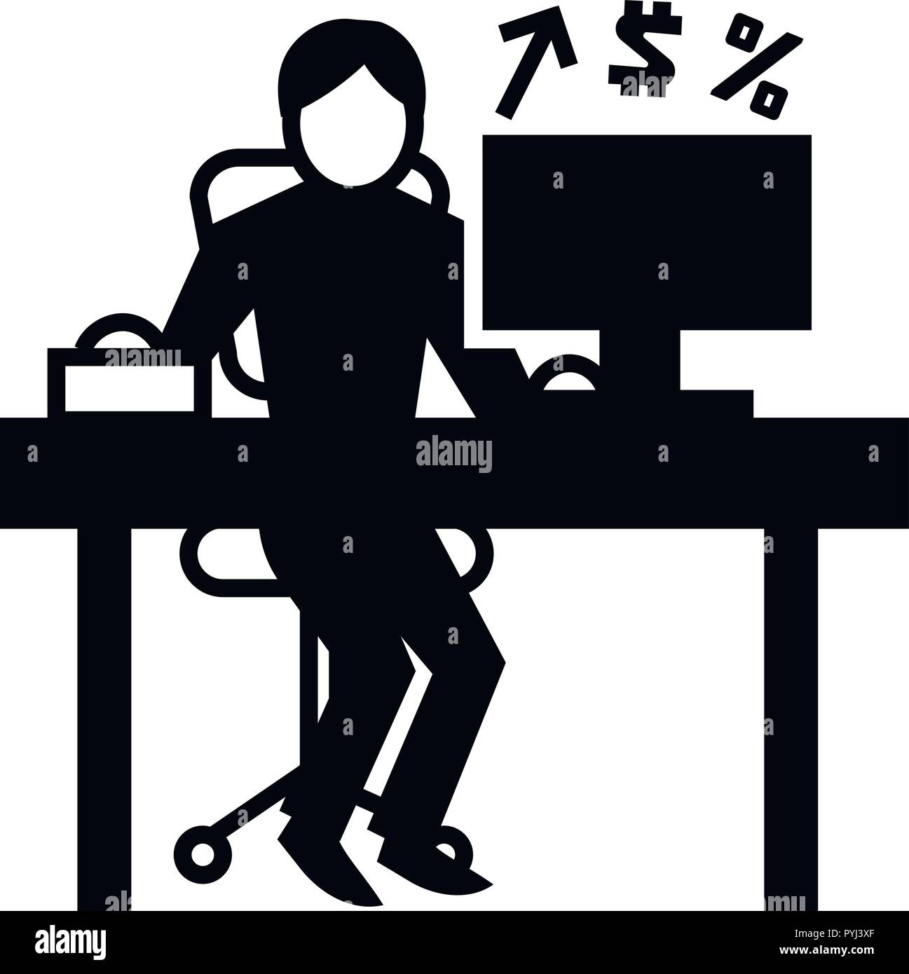 Office black man accountant Stock Vector Images - Alamy