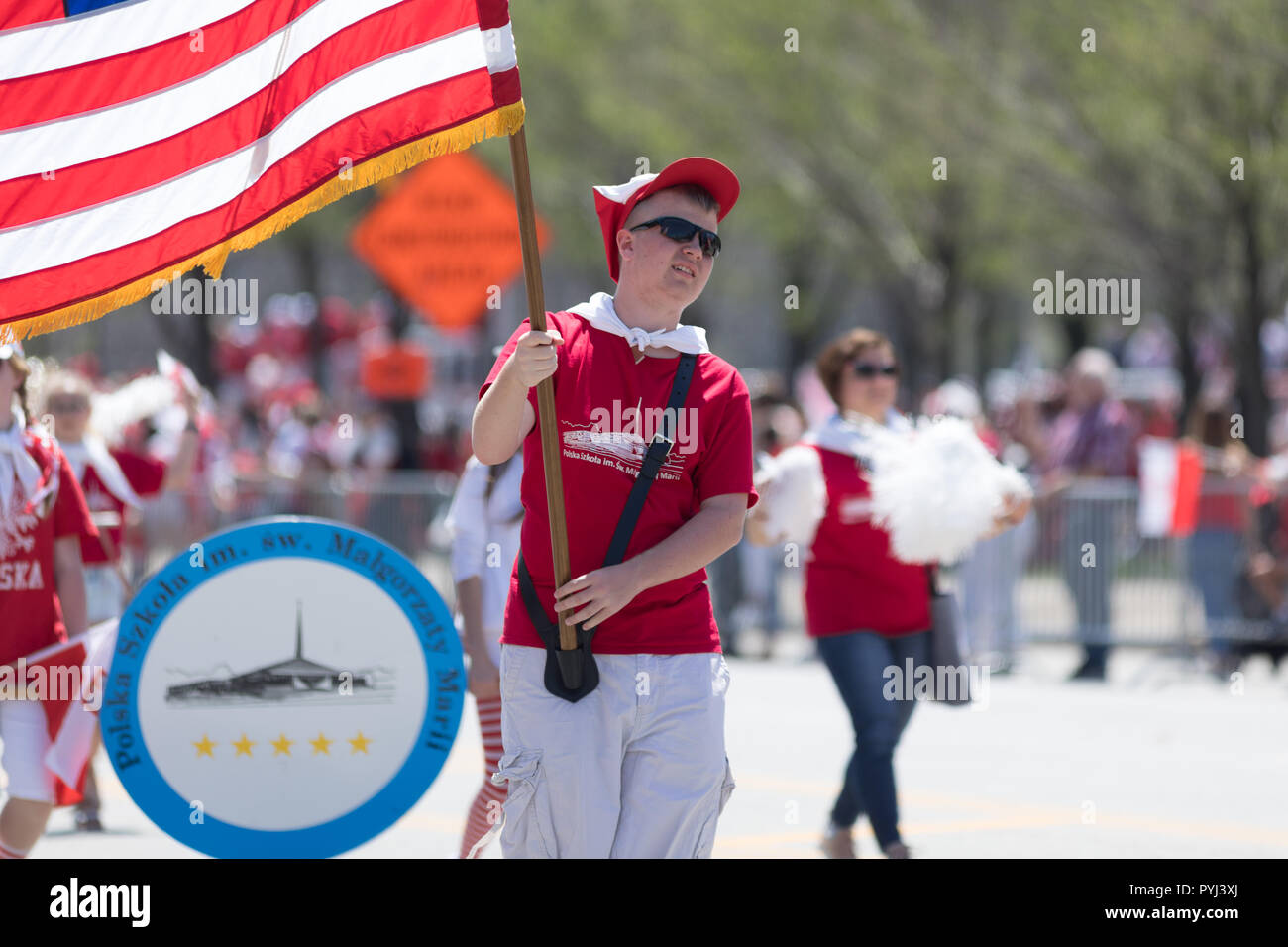 Chicago, Illinois, USA - May 5, 2018: The Polish Constitution Day ...
