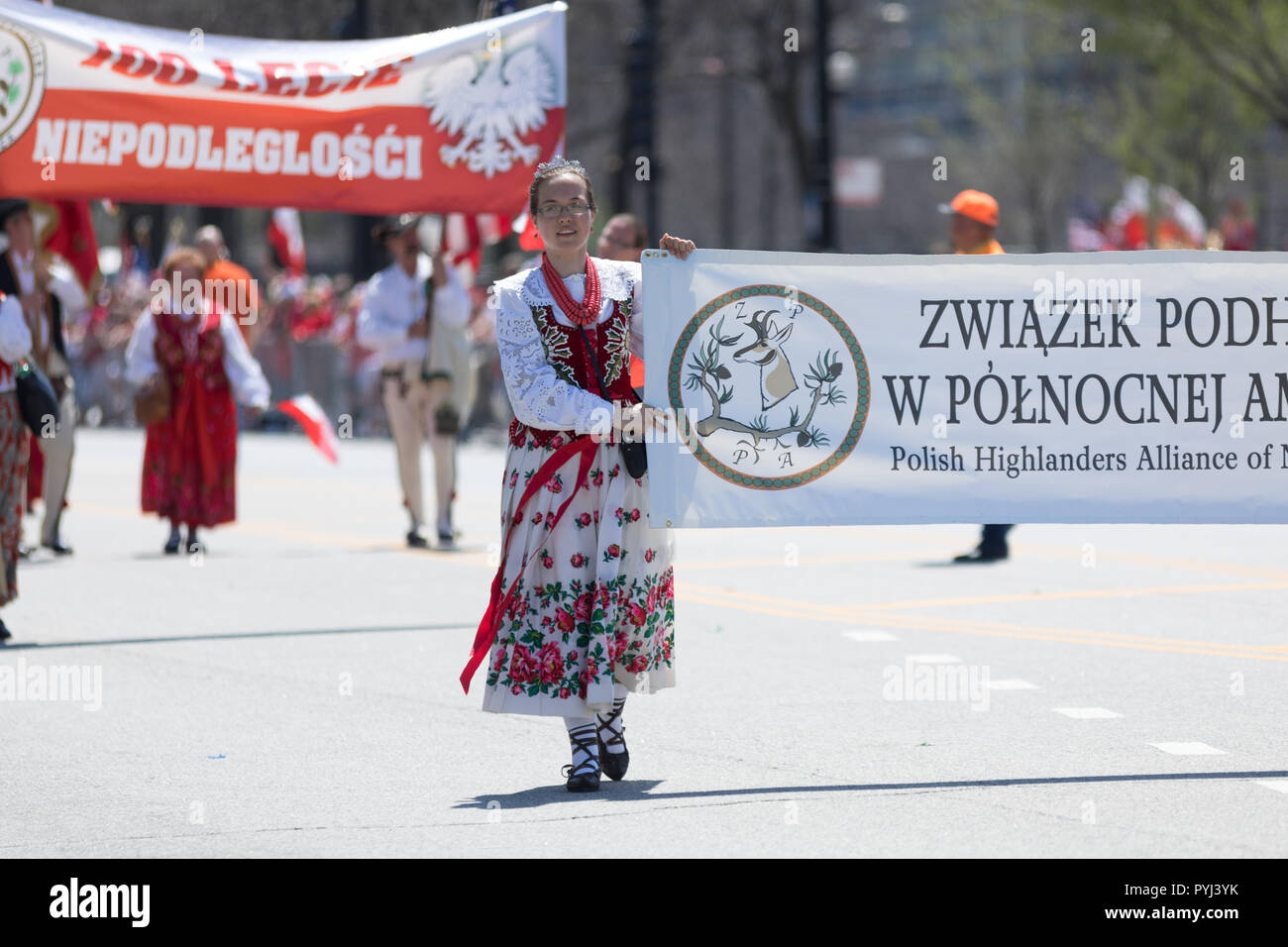Chicago, Illinois, USA - May 5, 2018: The Polish Constitution Day ...