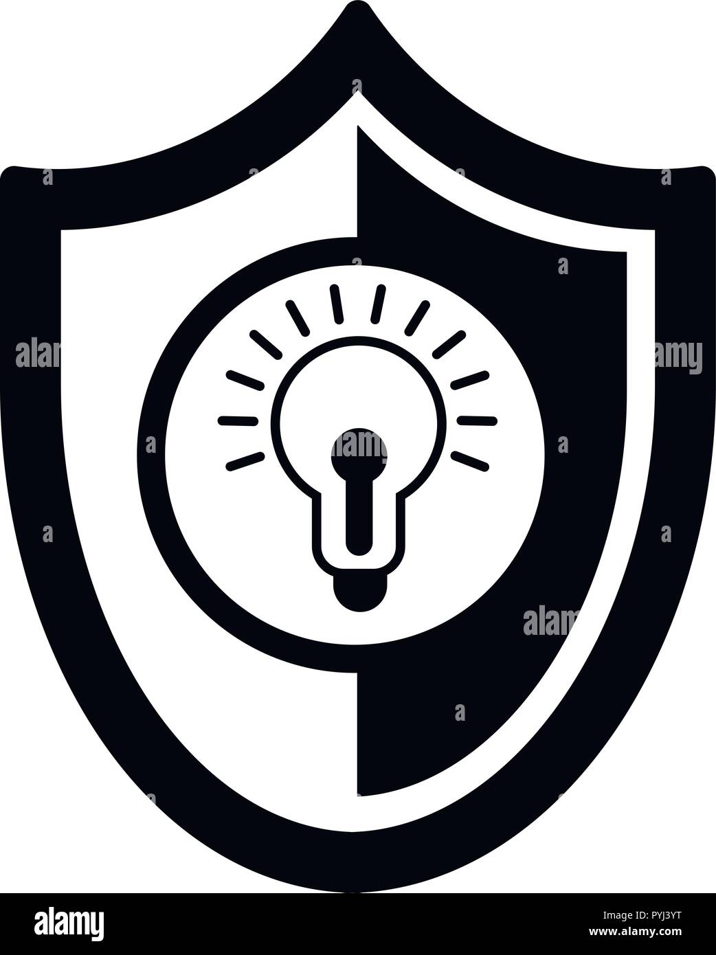 Bulb shield icon, simple style Stock Vector Image & Art - Alamy