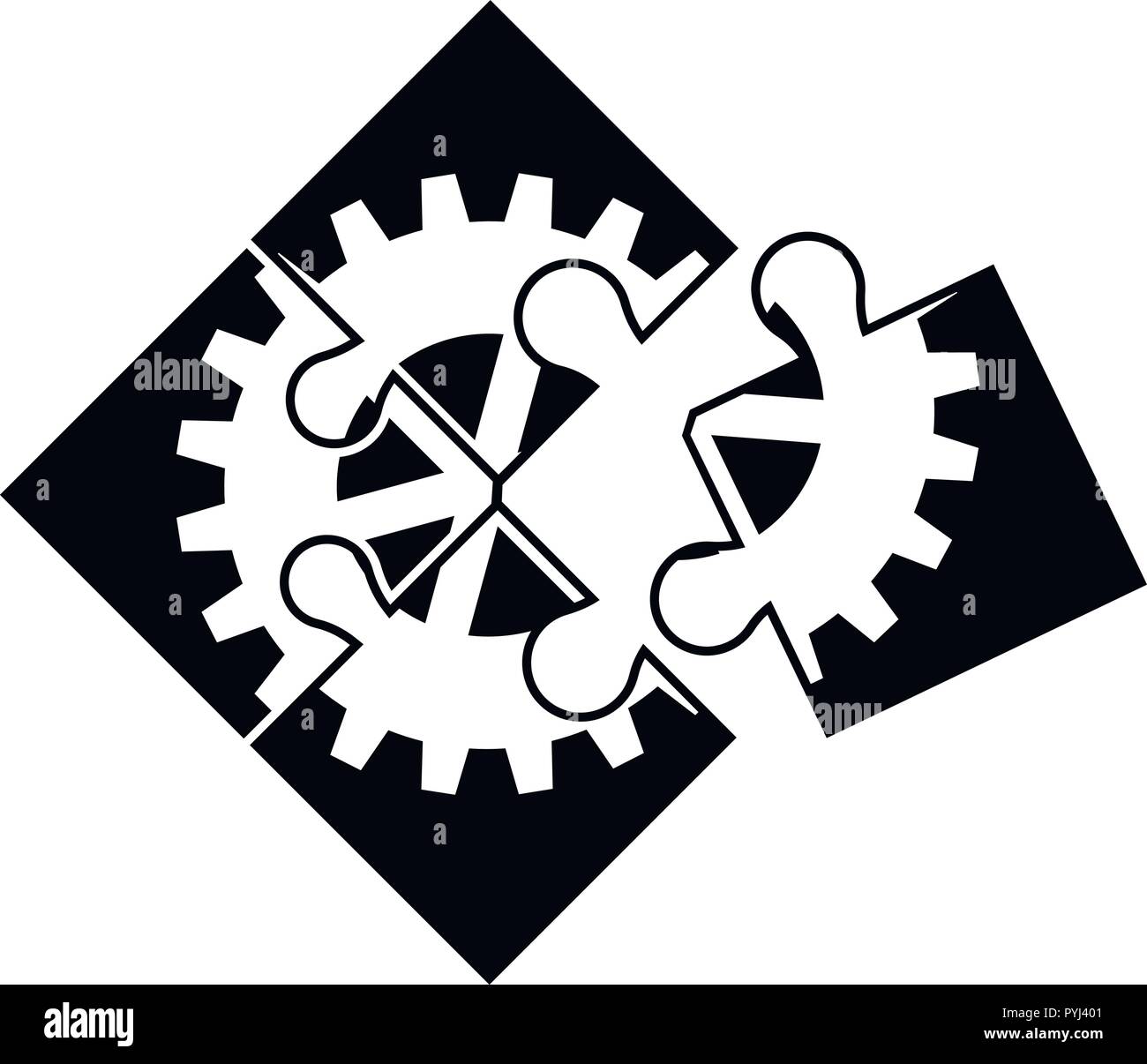 Teamwork puzzle icon, simple style Stock Vector Image & Art - Alamy
