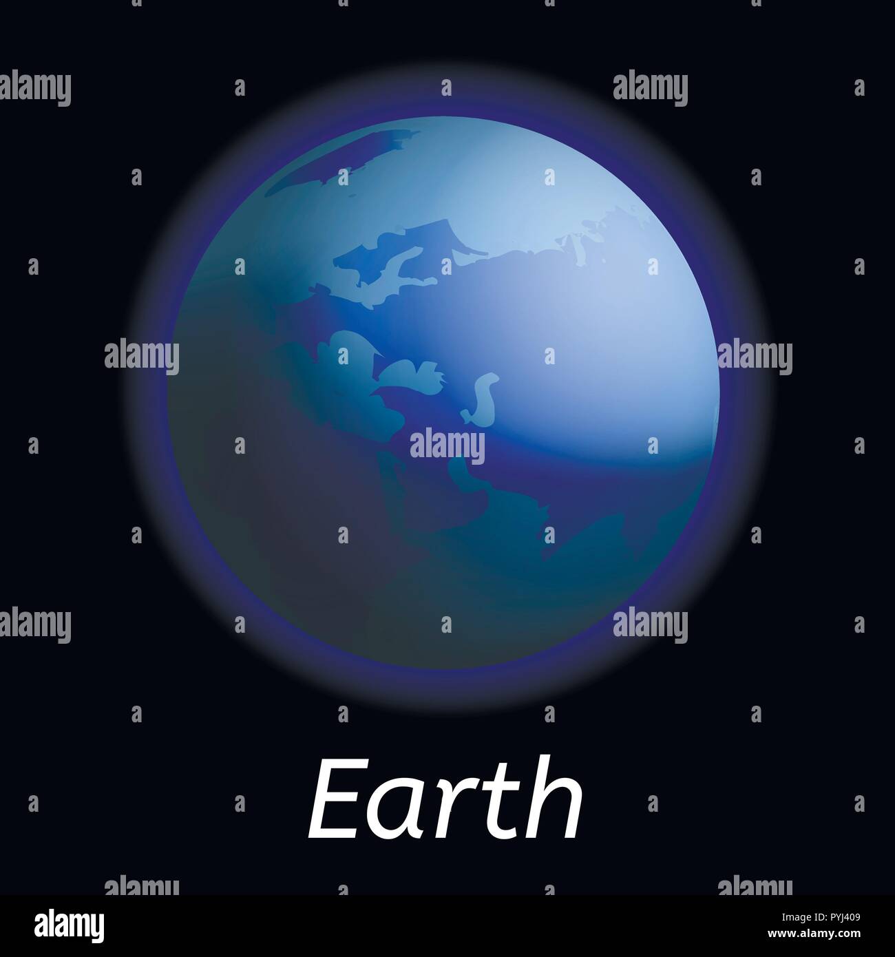 Earth planet icon, realistic style Stock Vector Image & Art - Alamy