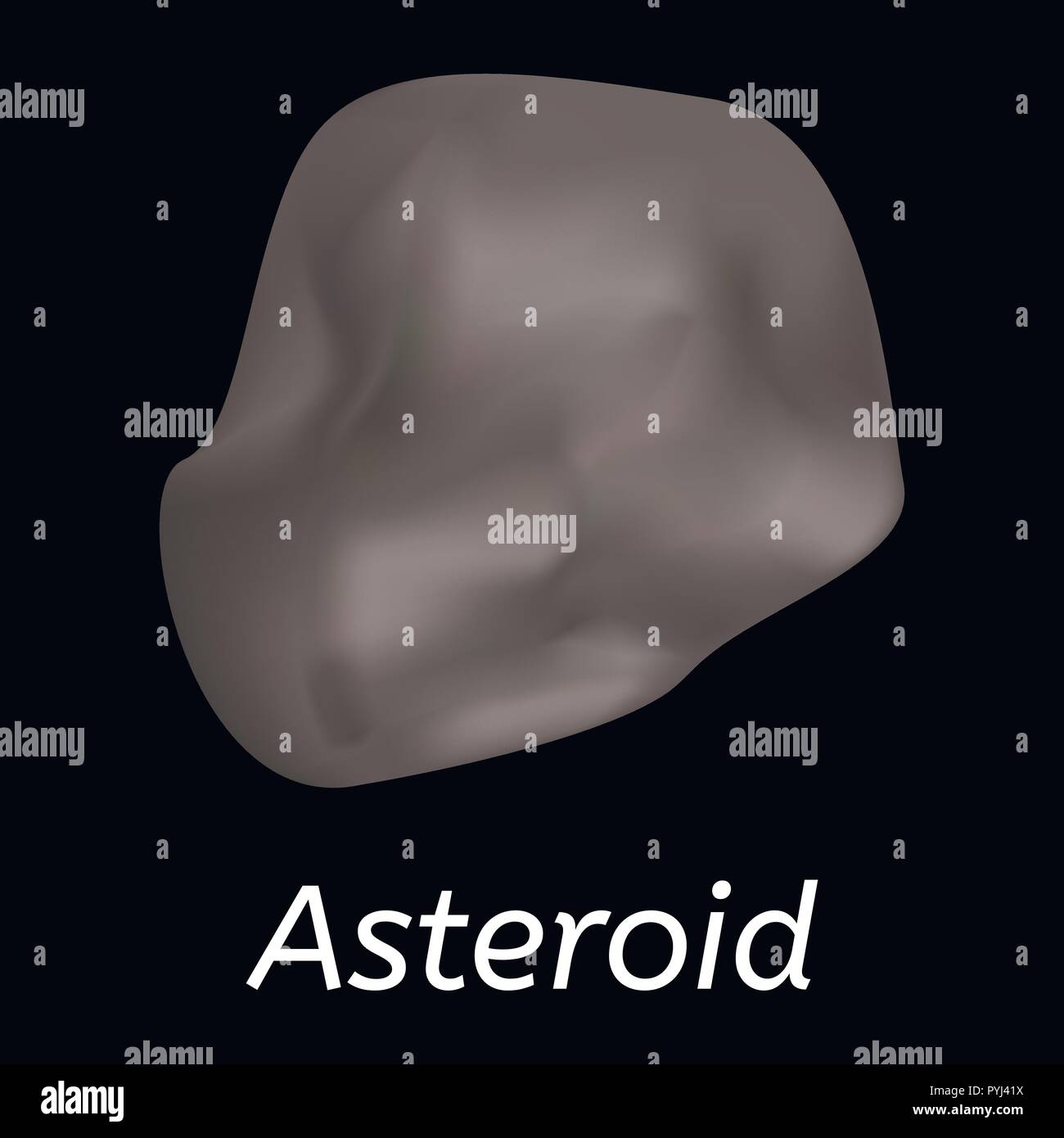 Space asteroid icon, realistic style Stock Vector Image & Art - Alamy