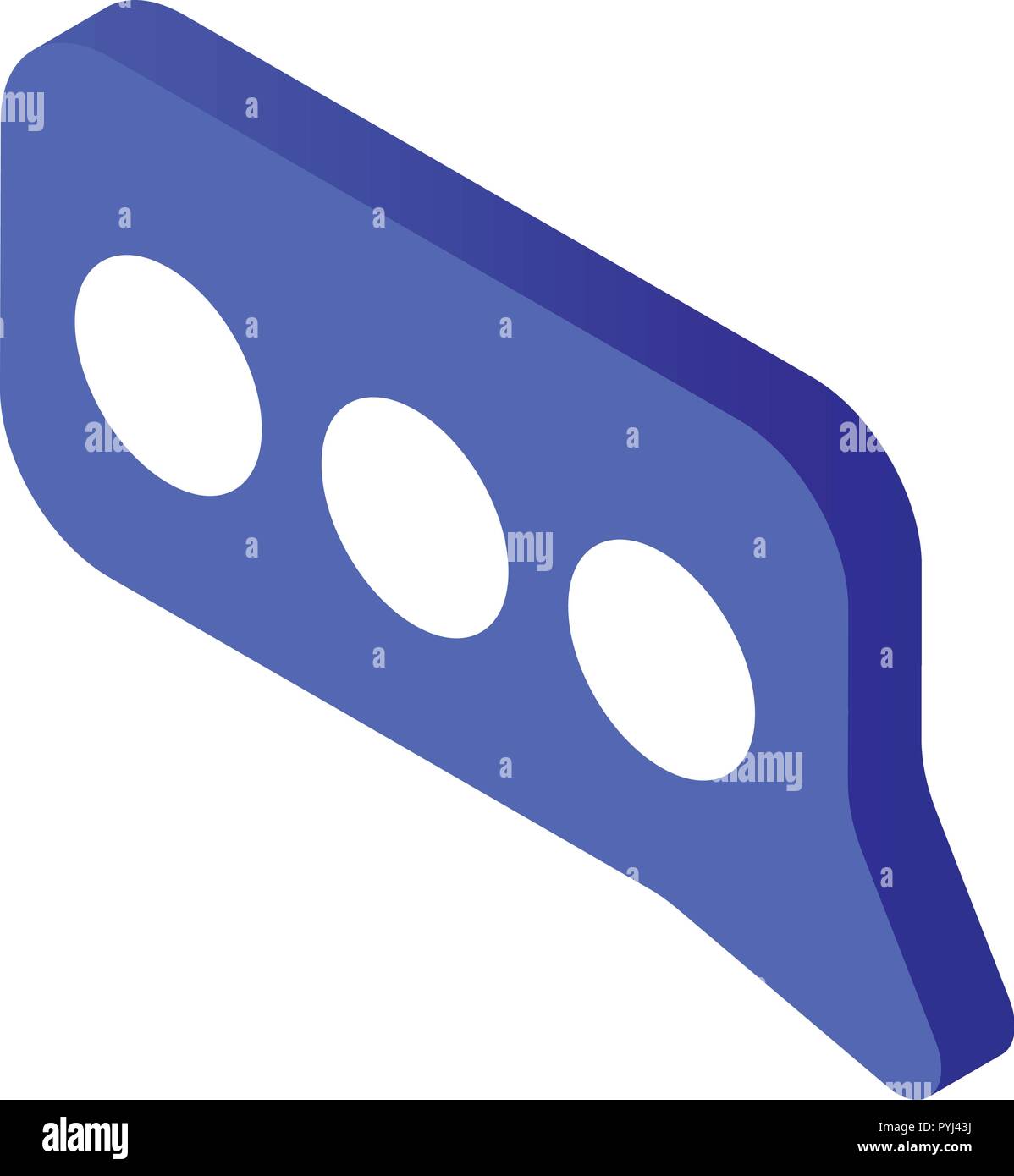 Blue chat bubble icon, isometric style Stock Vector Image & Art - Alamy