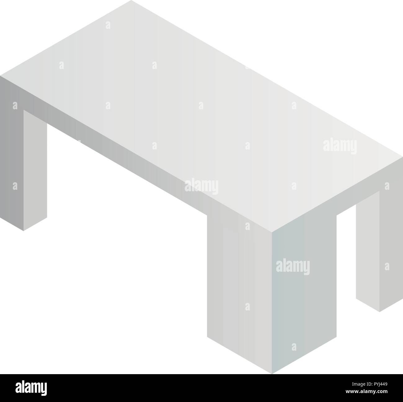 Grey office table icon, isometric style Stock Vector Image & Art - Alamy