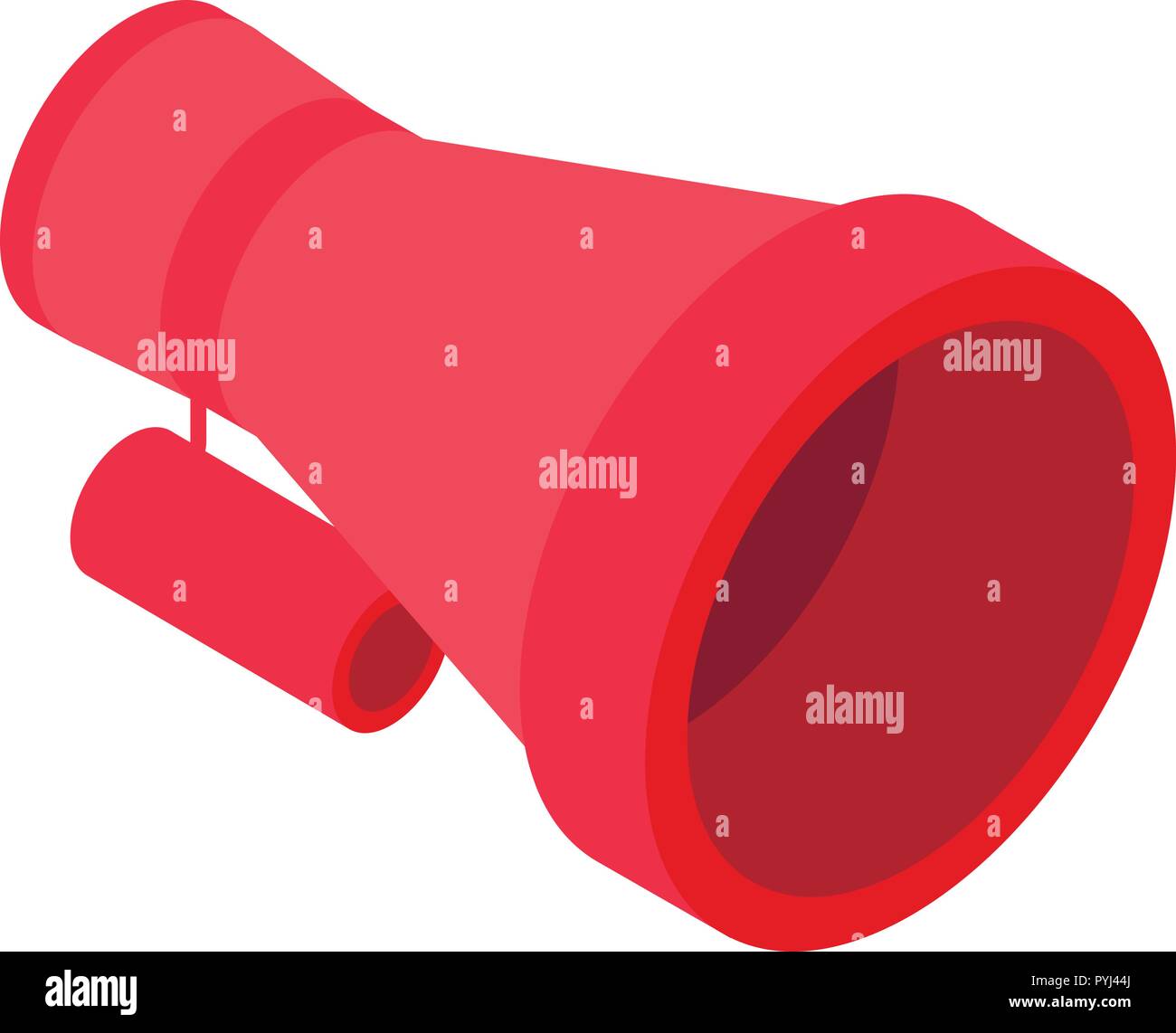 Red bullhorn icon, isometric style Stock Vector Image & Art - Alamy