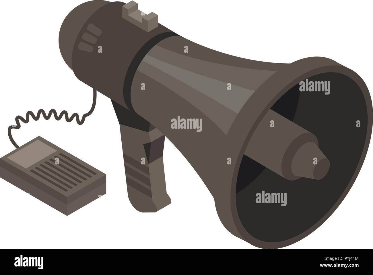 3d black megaphone speaker Stock Vector Images - Alamy