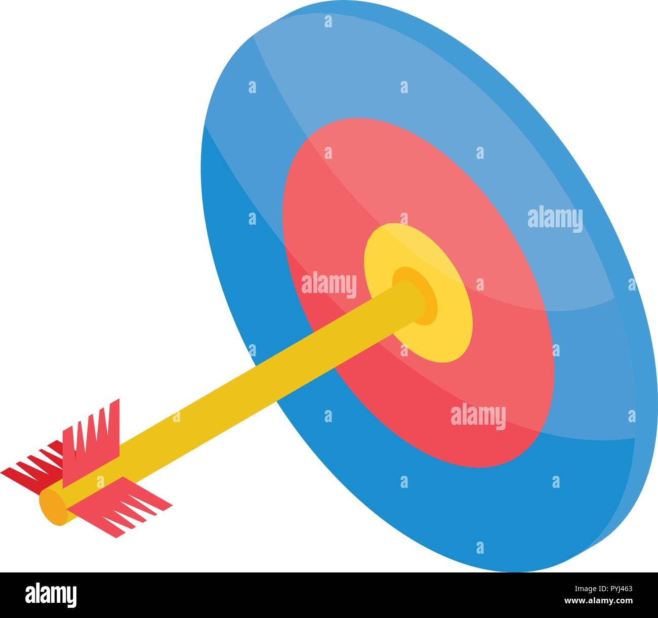 Archer shot on target icon, isometric style Stock Vector Image & Art ...