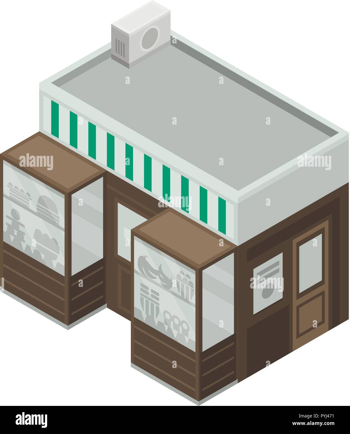 Summer view market street Stock Vector Images - Alamy