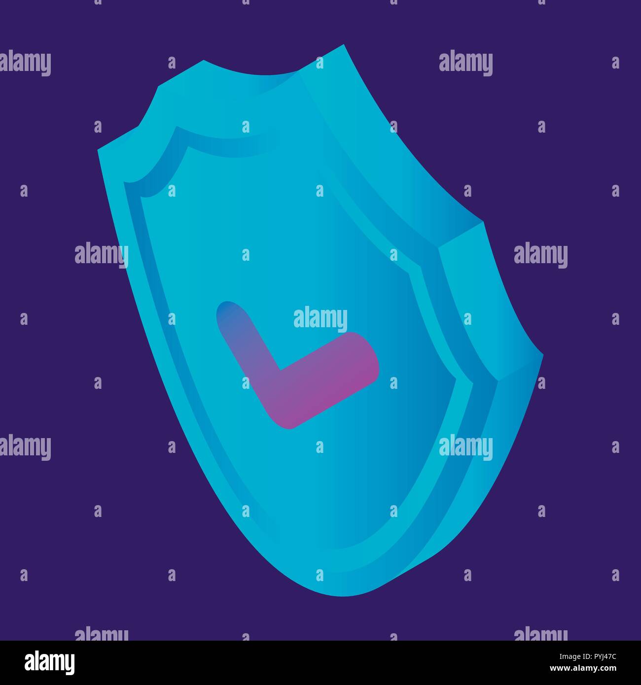 Digital security shield icon, isometric style Stock Vector Image & Art ...