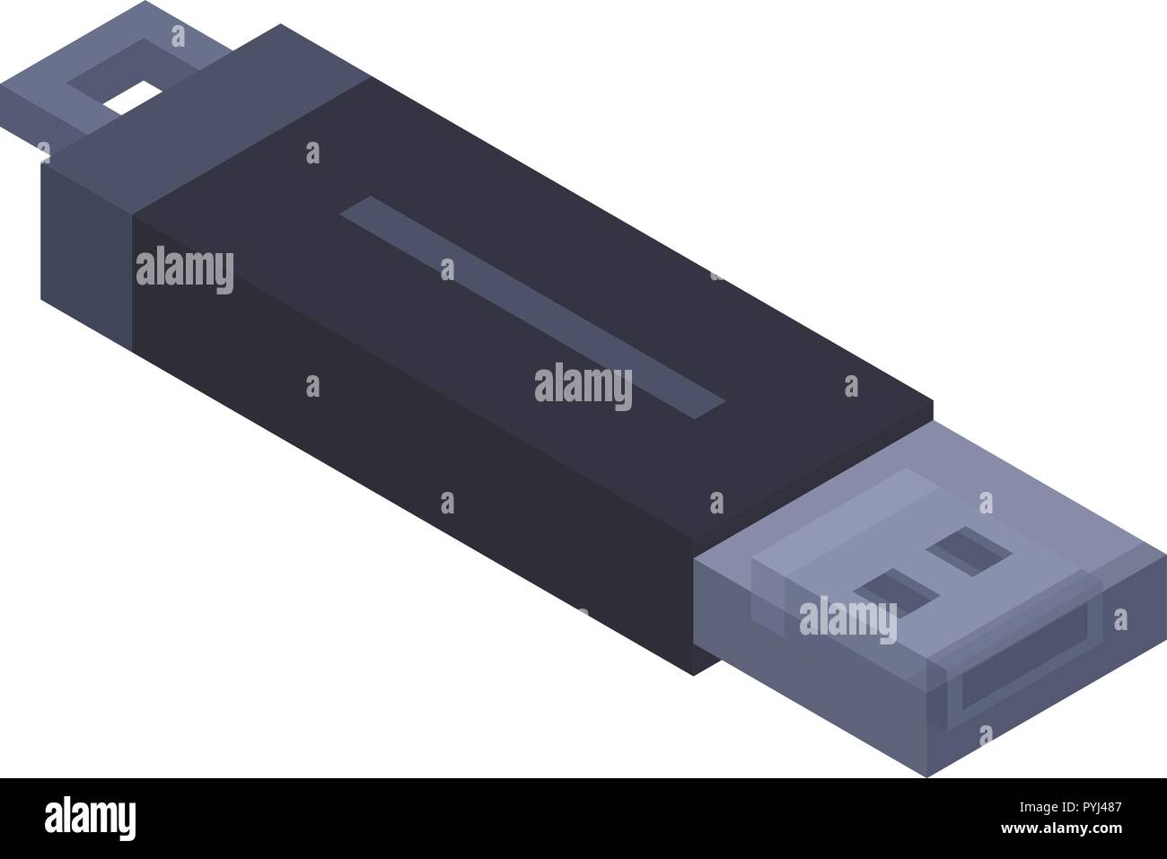 Black usb flash icon, isometric style Stock Vector Image & Art - Alamy