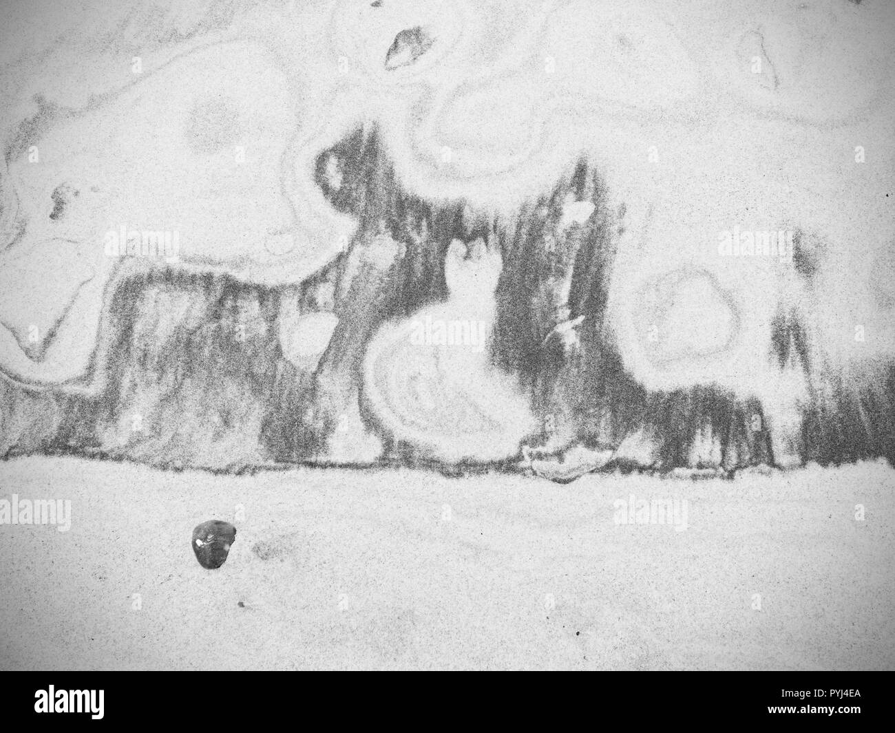 Sediments in natural sand on beach within low tide . Different colors ...