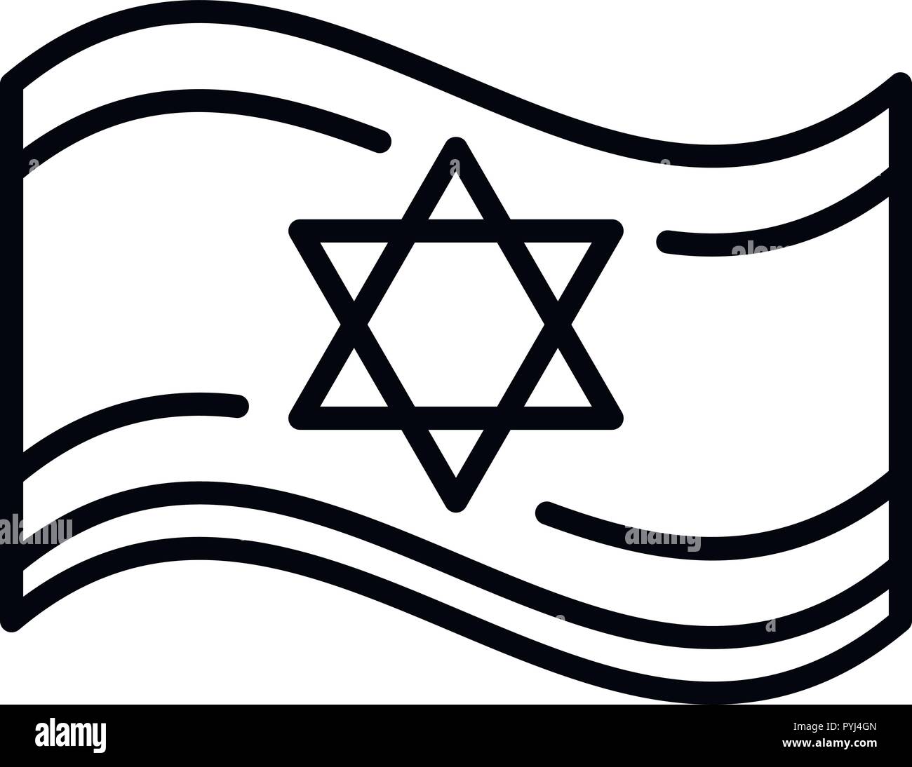 Jewish flag icon, outline style Stock Vector Image & Art - Alamy
