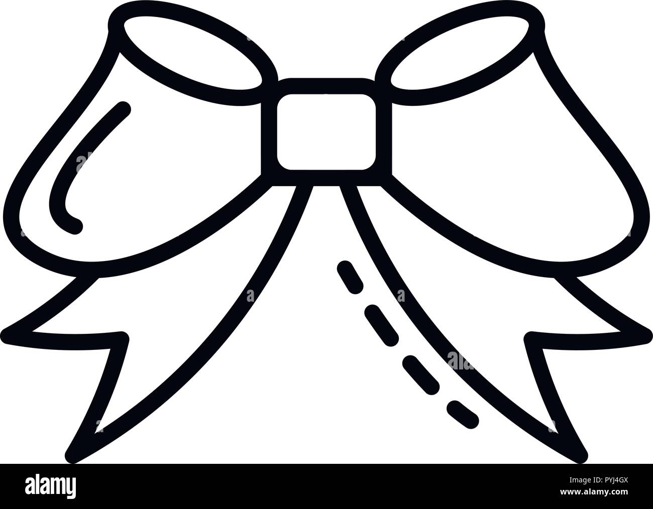 Bow thin tied ribbon Stock Vector Images - Alamy