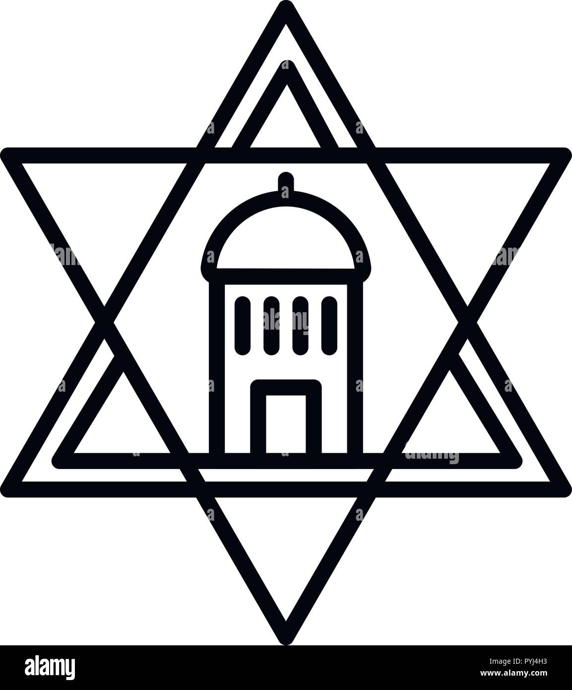 Jewish temple star icon, outline style Stock Vector Image & Art - Alamy