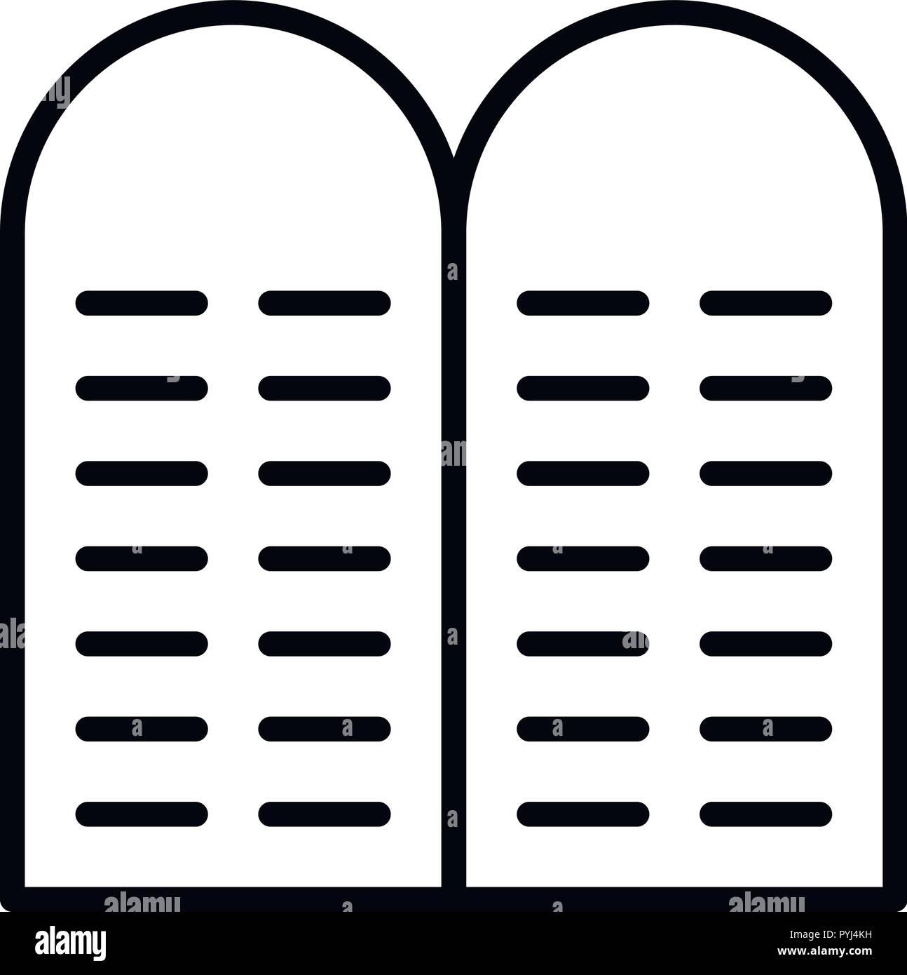 Two stone tablets of the ten commandments hi-res stock photography and ...