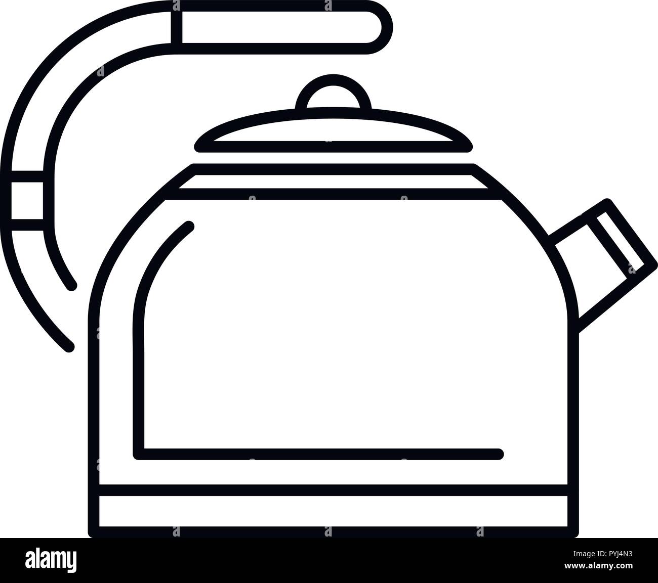 Metal kettle icon, outline style Stock Vector Image & Art - Alamy