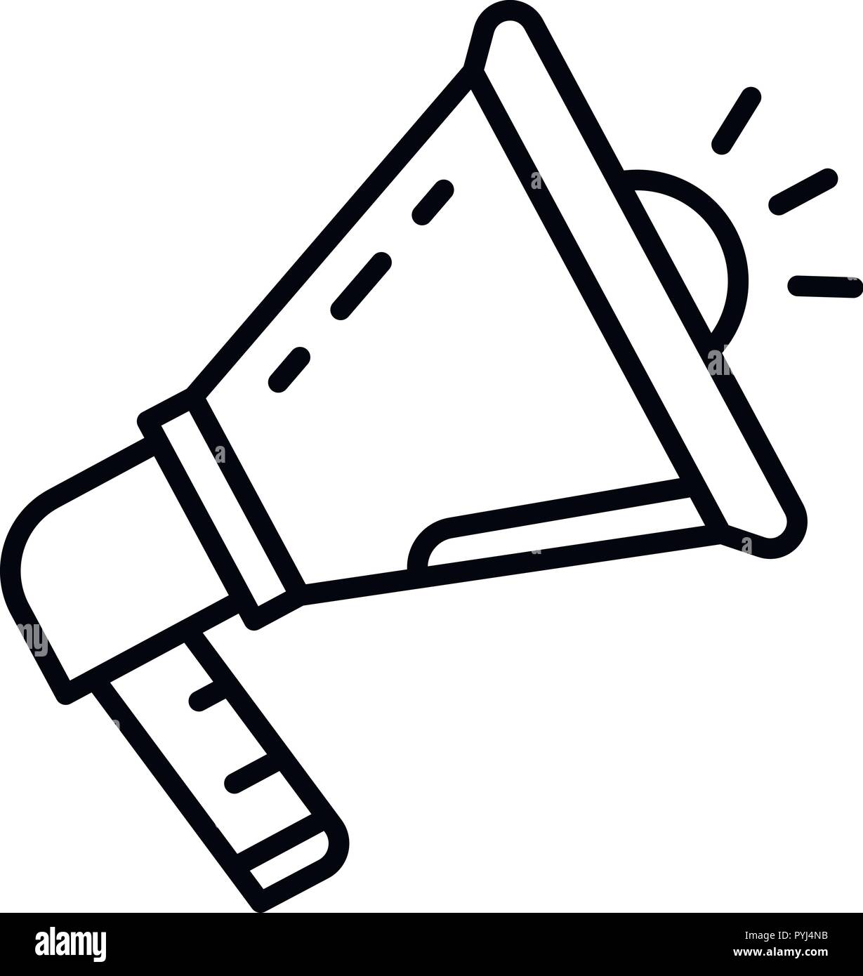 Megaphone icon, outline style Stock Vector Image & Art - Alamy