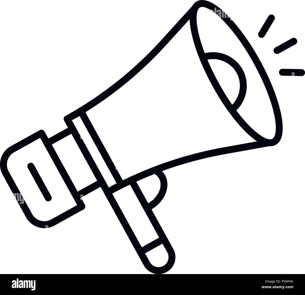 Media megaphone icon, outline style Stock Vector Image & Art - Alamy