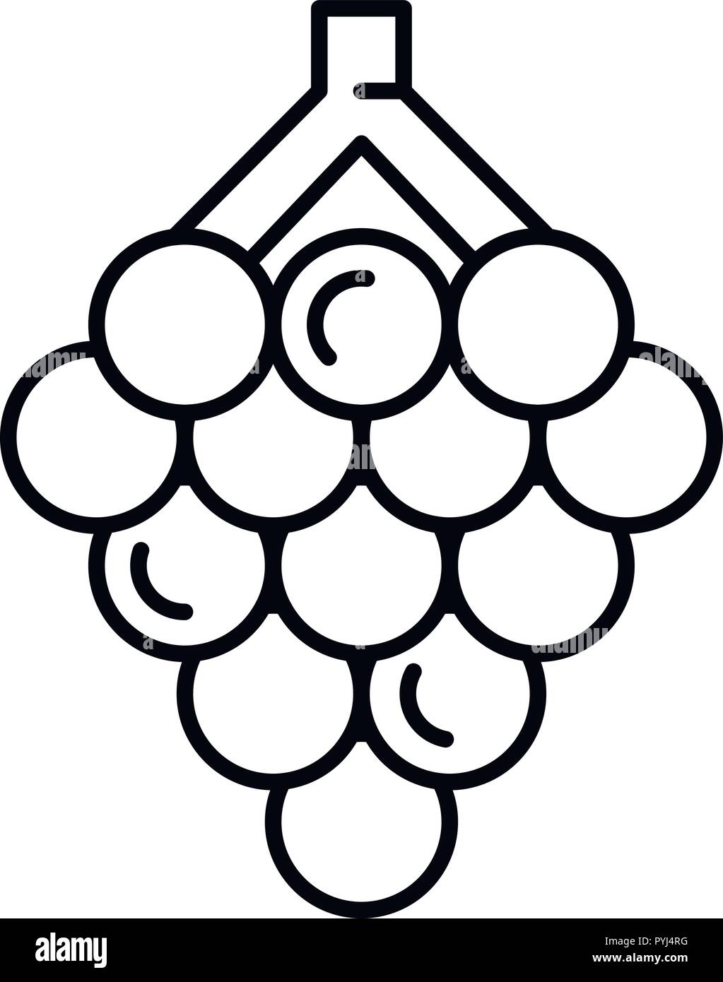 Raw grape icon, outline style Stock Vector Image & Art - Alamy