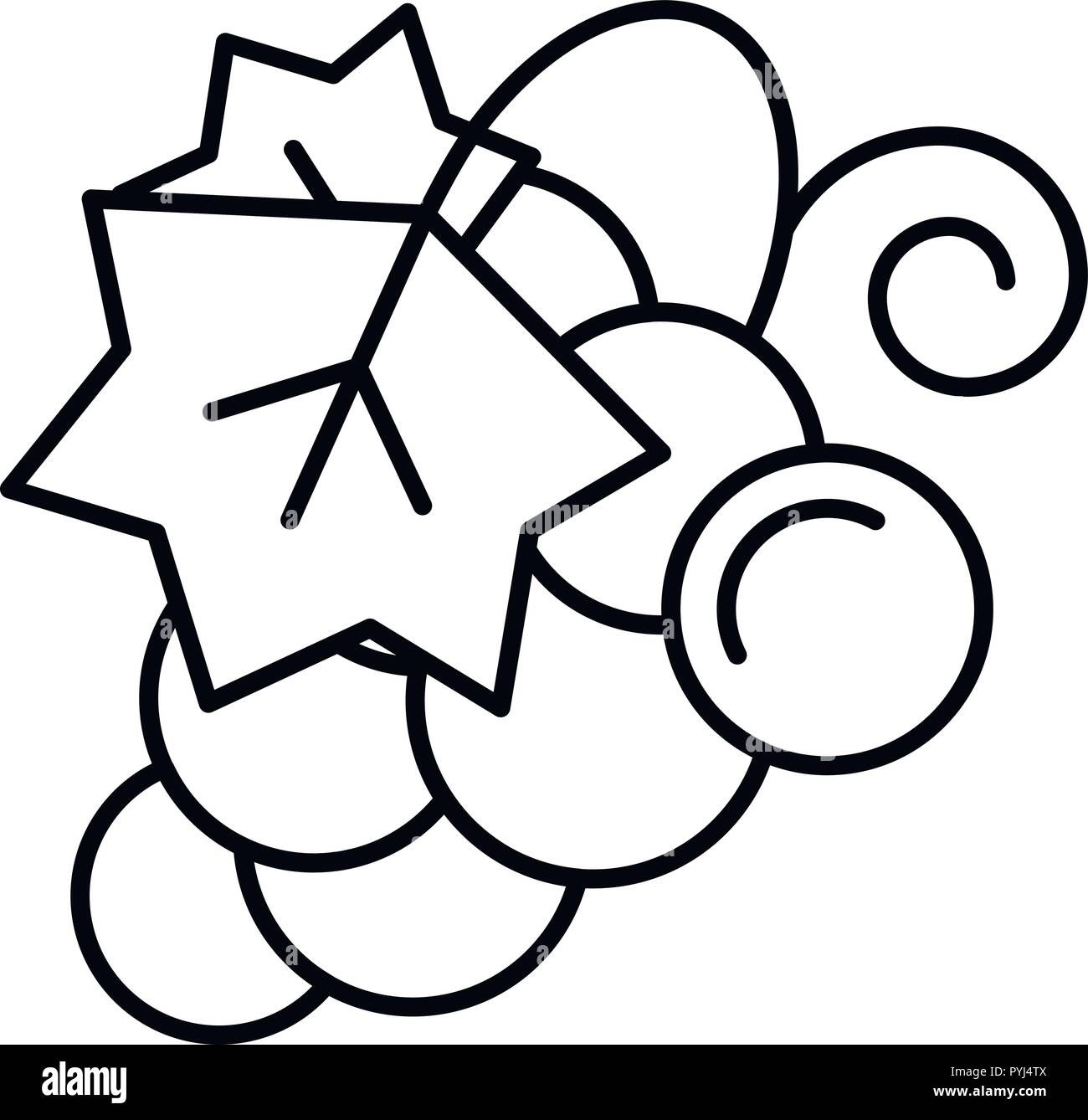 Concord grape icon, outline style Stock Vector Image & Art - Alamy