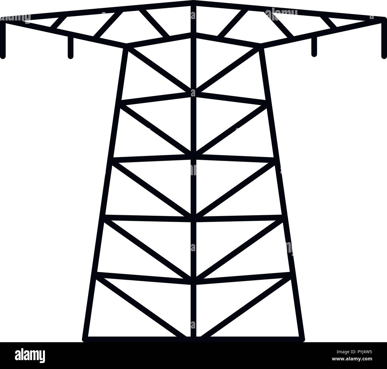 Large electric tower icon, outline style Stock Vector Image & Art - Alamy