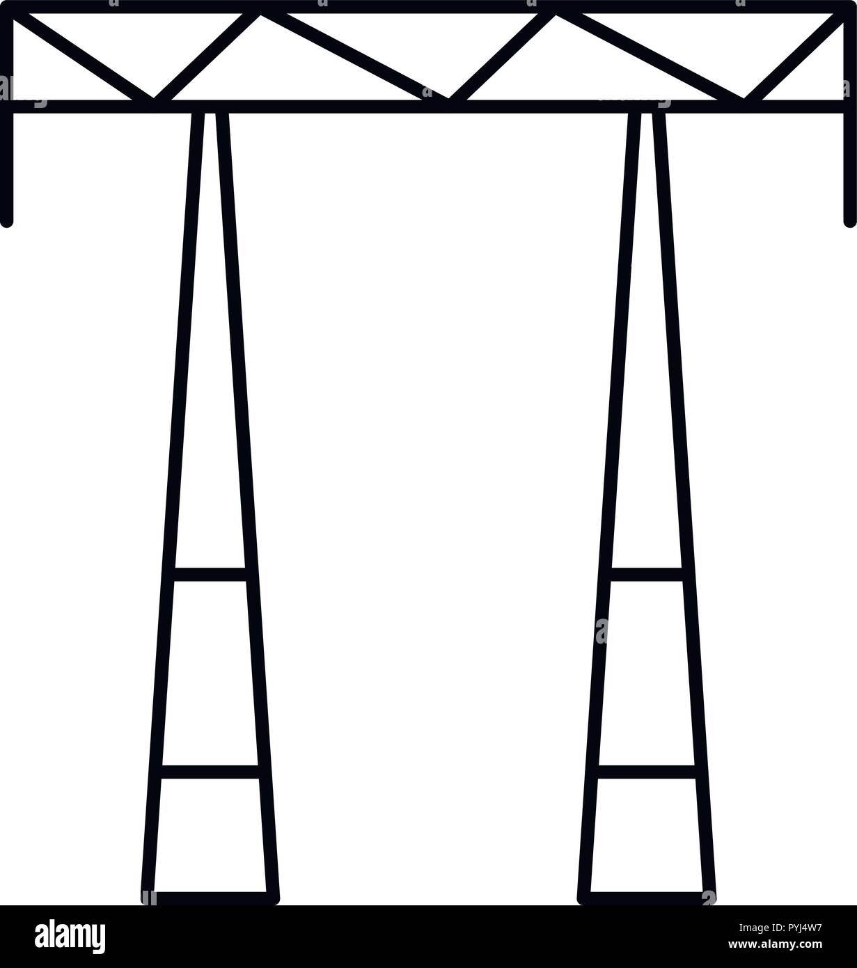 Ac electric tower icon, outline style Stock Vector Image & Art - Alamy