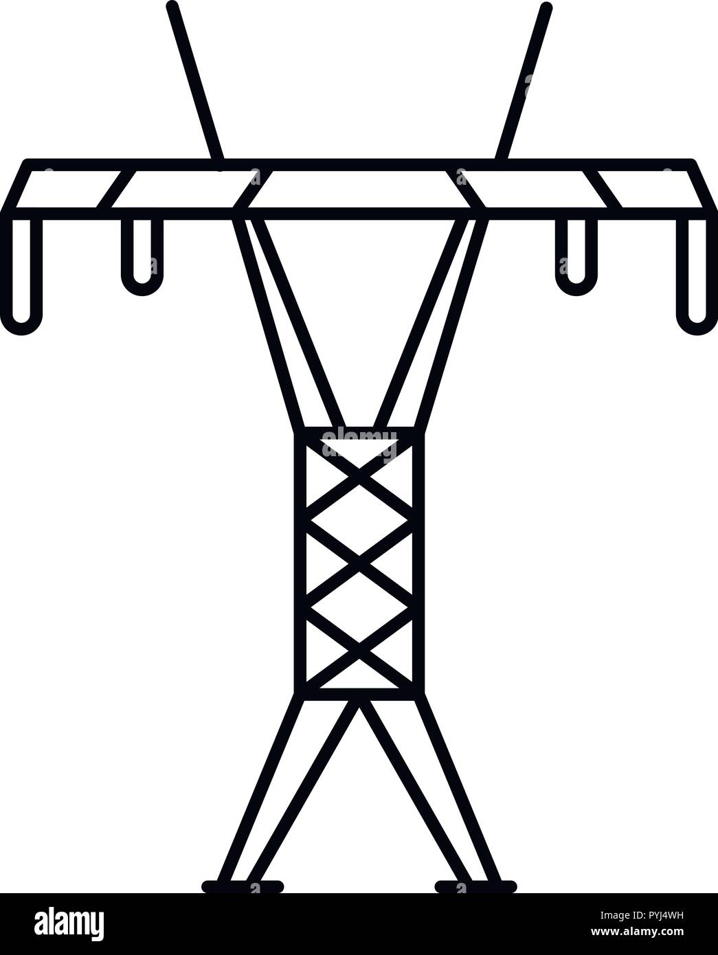 Modern electric tower icon, outline style Stock Vector Image & Art - Alamy